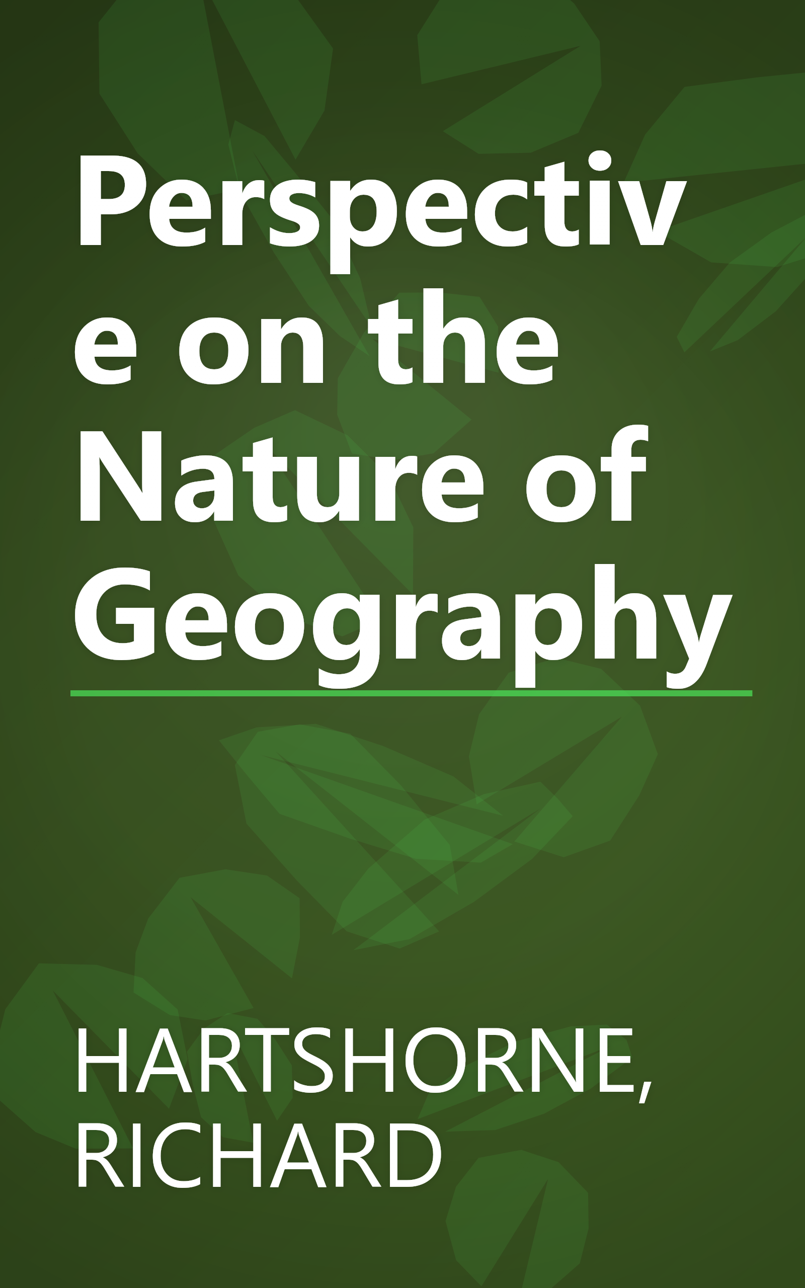 Perspective on the Nature of Geography book cover