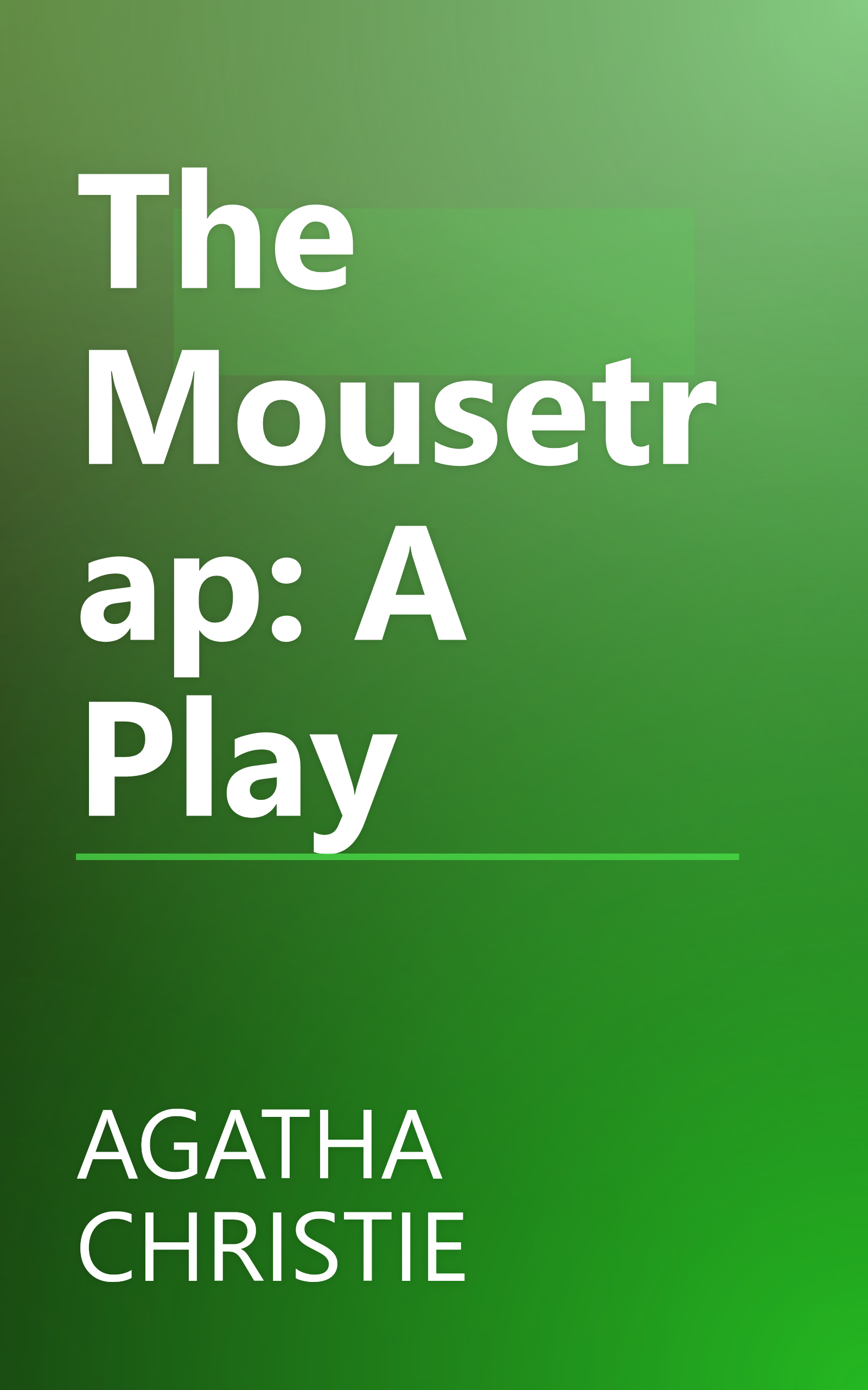 The Mousetrap: A Play book cover