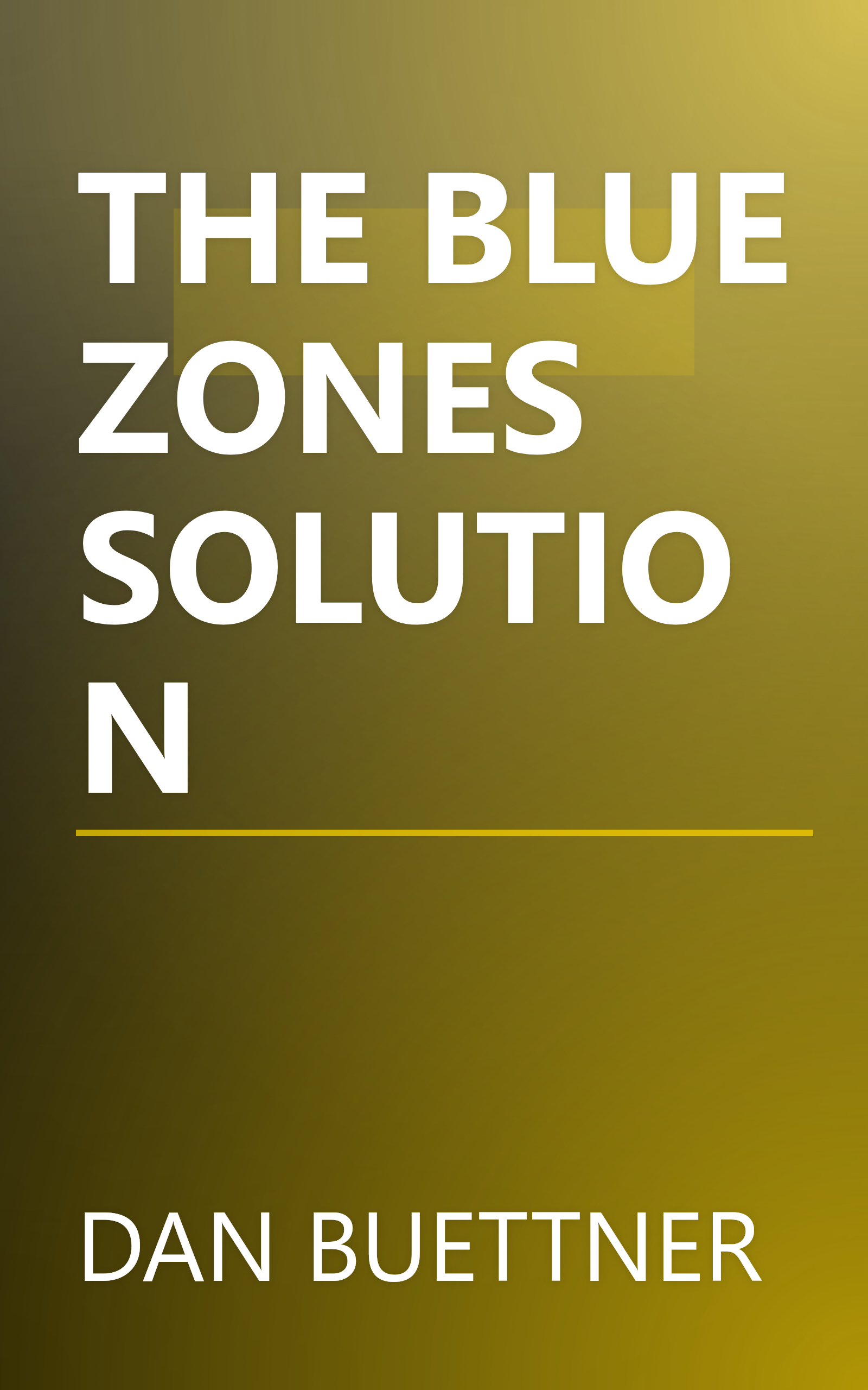 THE BLUE ZONES SOLUTION book cover