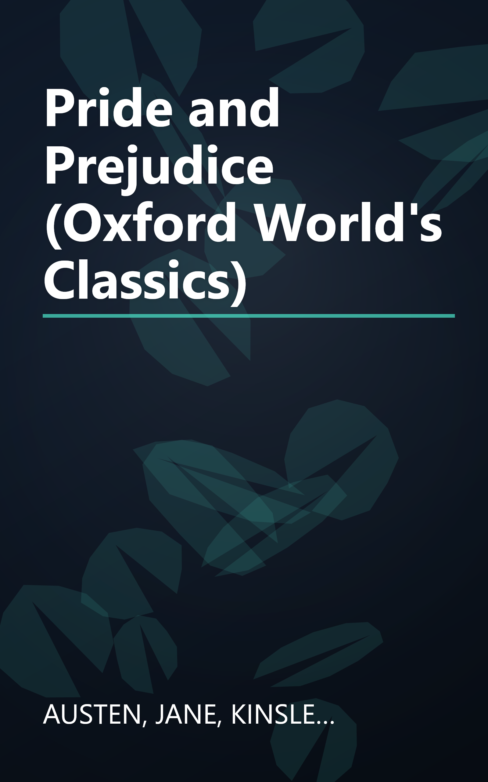 Pride and Prejudice (Oxford World's Classics) book cover