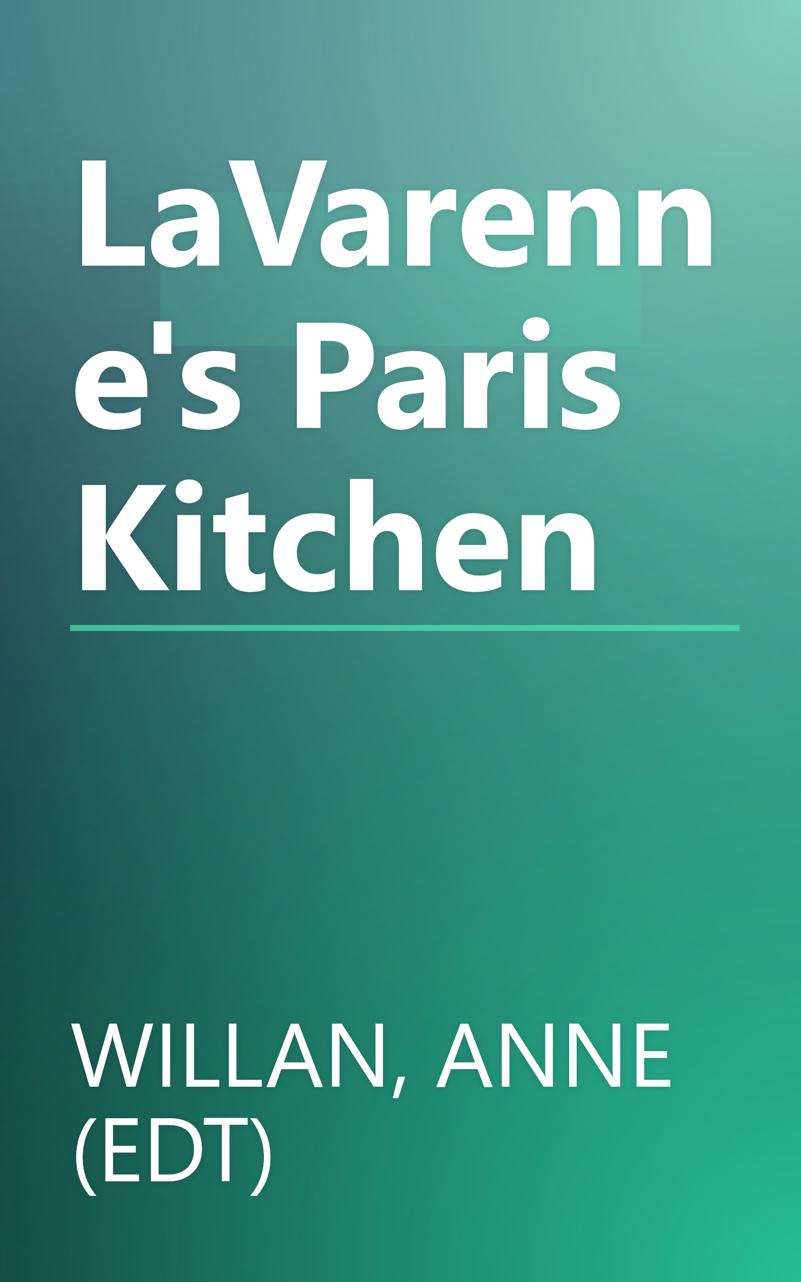 LaVarenne's Paris Kitchen book cover