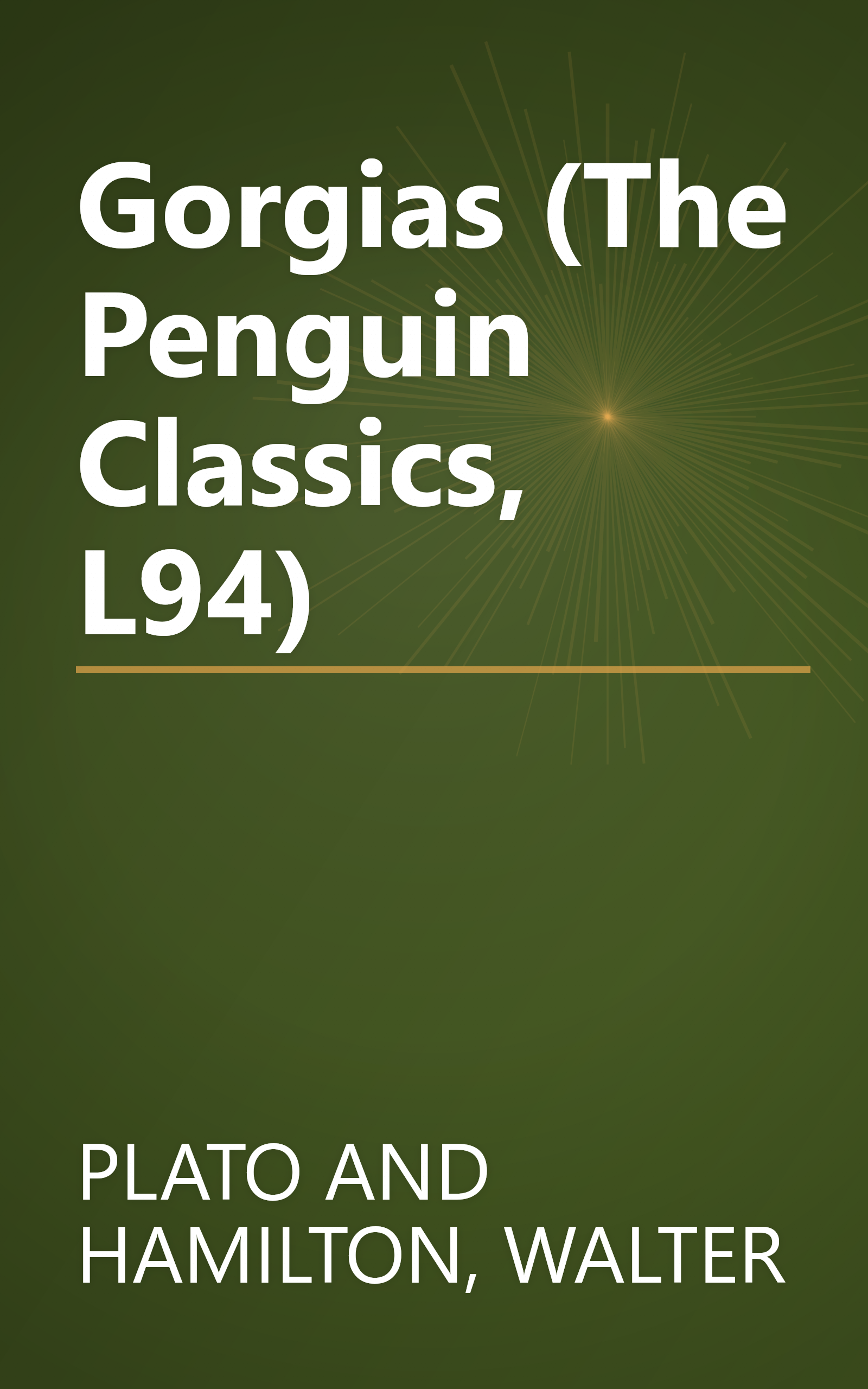 Gorgias (The Penguin Classics, L94) book cover