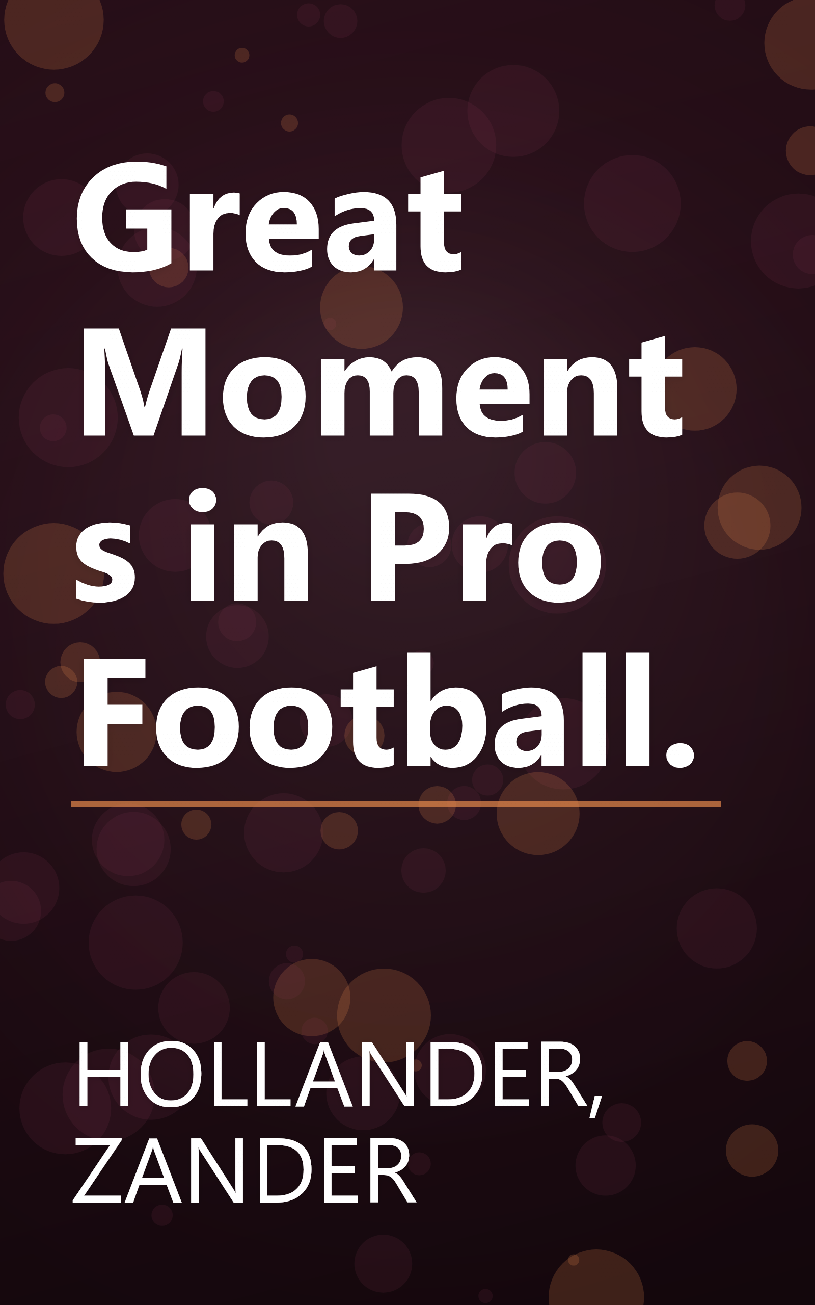 Great Moments in Pro Football. book cover