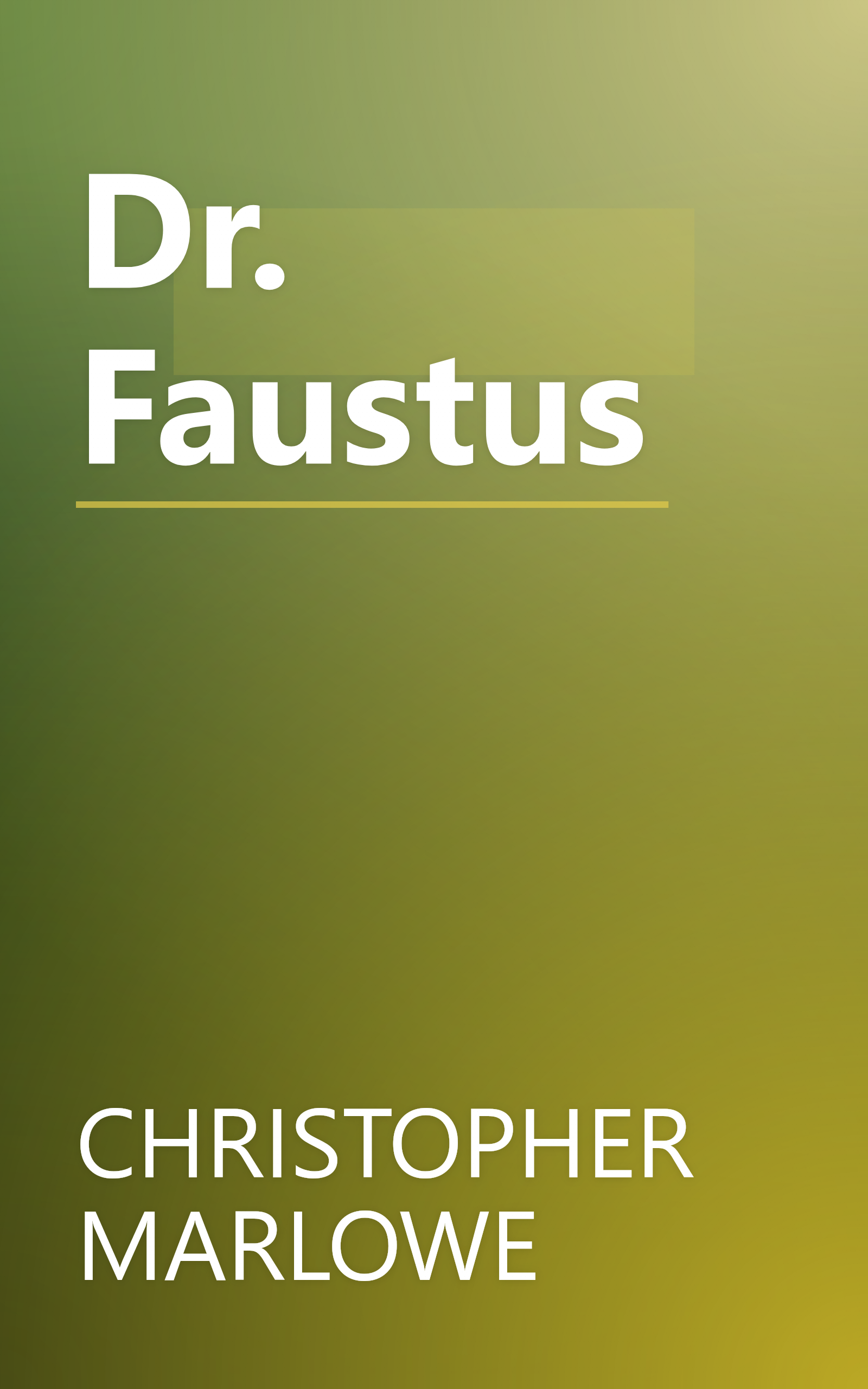 Dr. Faustus book cover