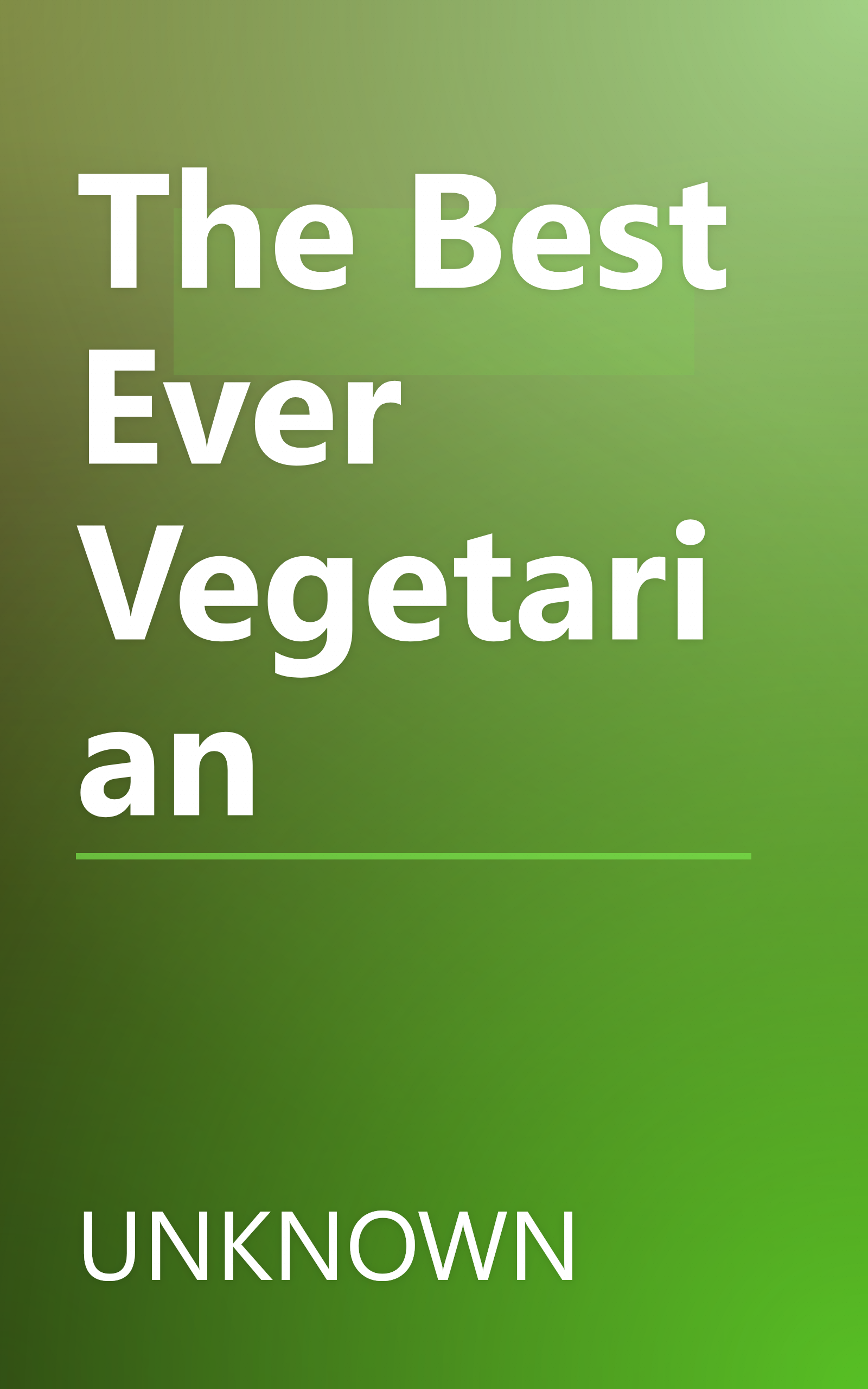 The Best Ever Vegetarian book cover