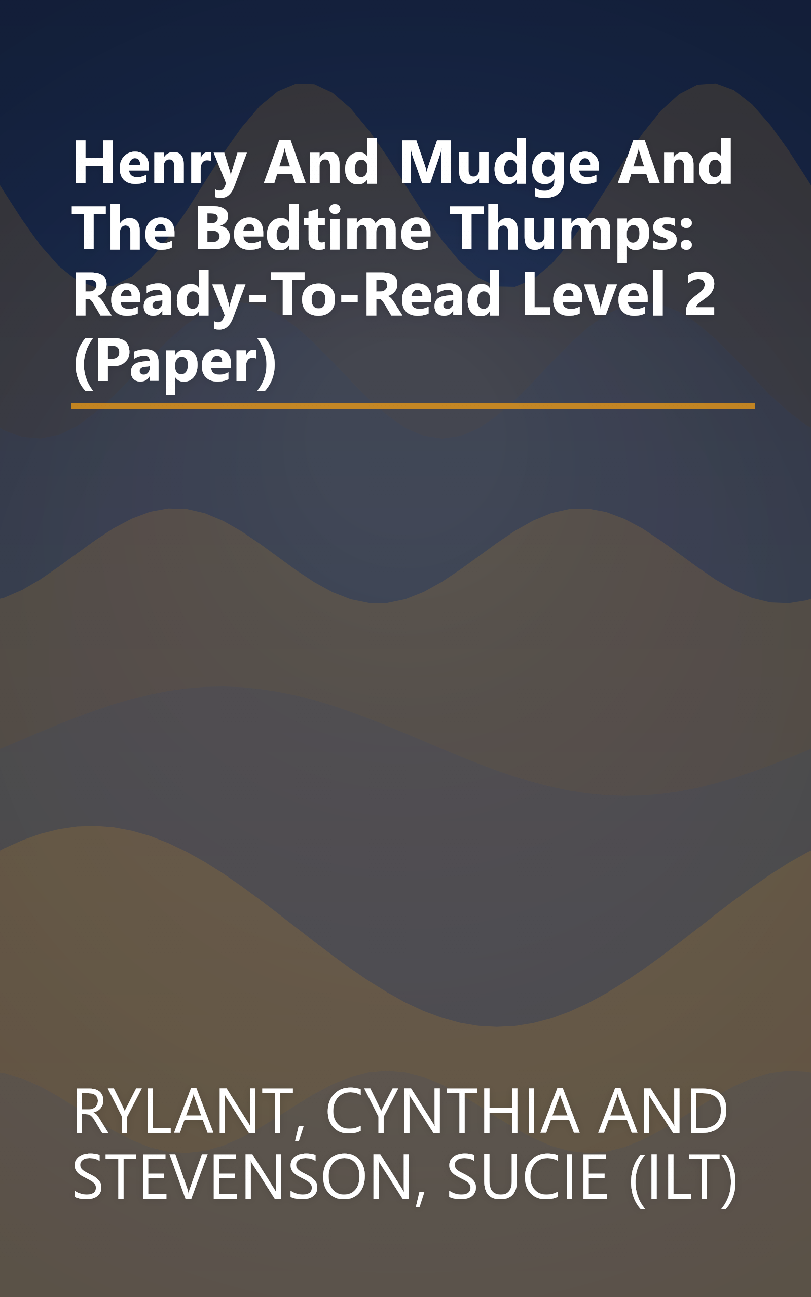 Henry And Mudge And The Bedtime Thumps: Ready-To-Read Level 2 (Paper) book cover