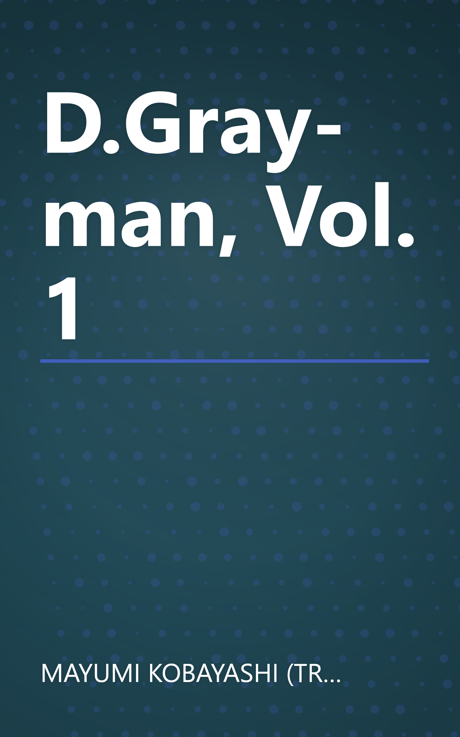 D.Gray-man, Vol. 1 book cover