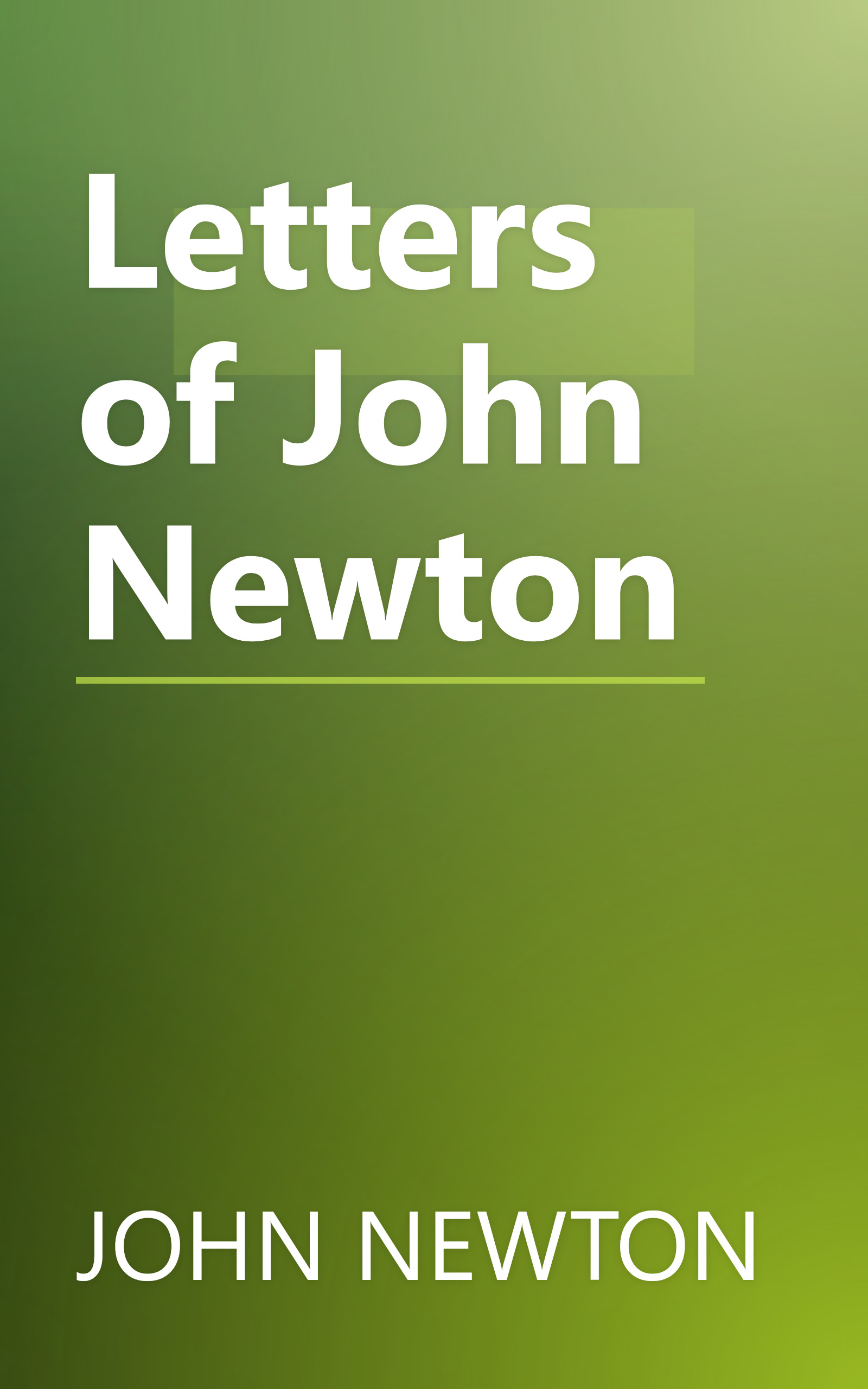 Letters of John Newton book cover