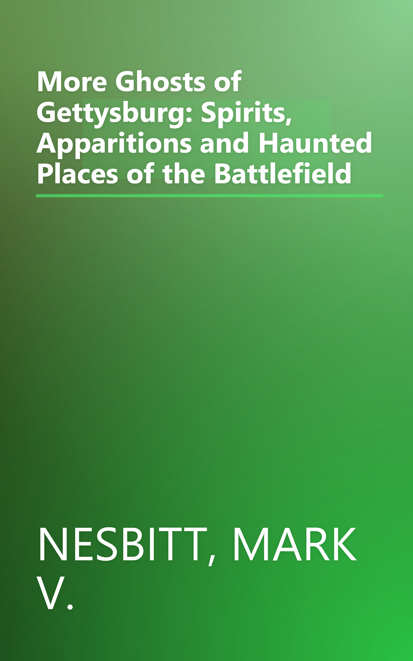 More Ghosts of Gettysburg: Spirits, Apparitions and Haunted Places of the Battlefield book cover
