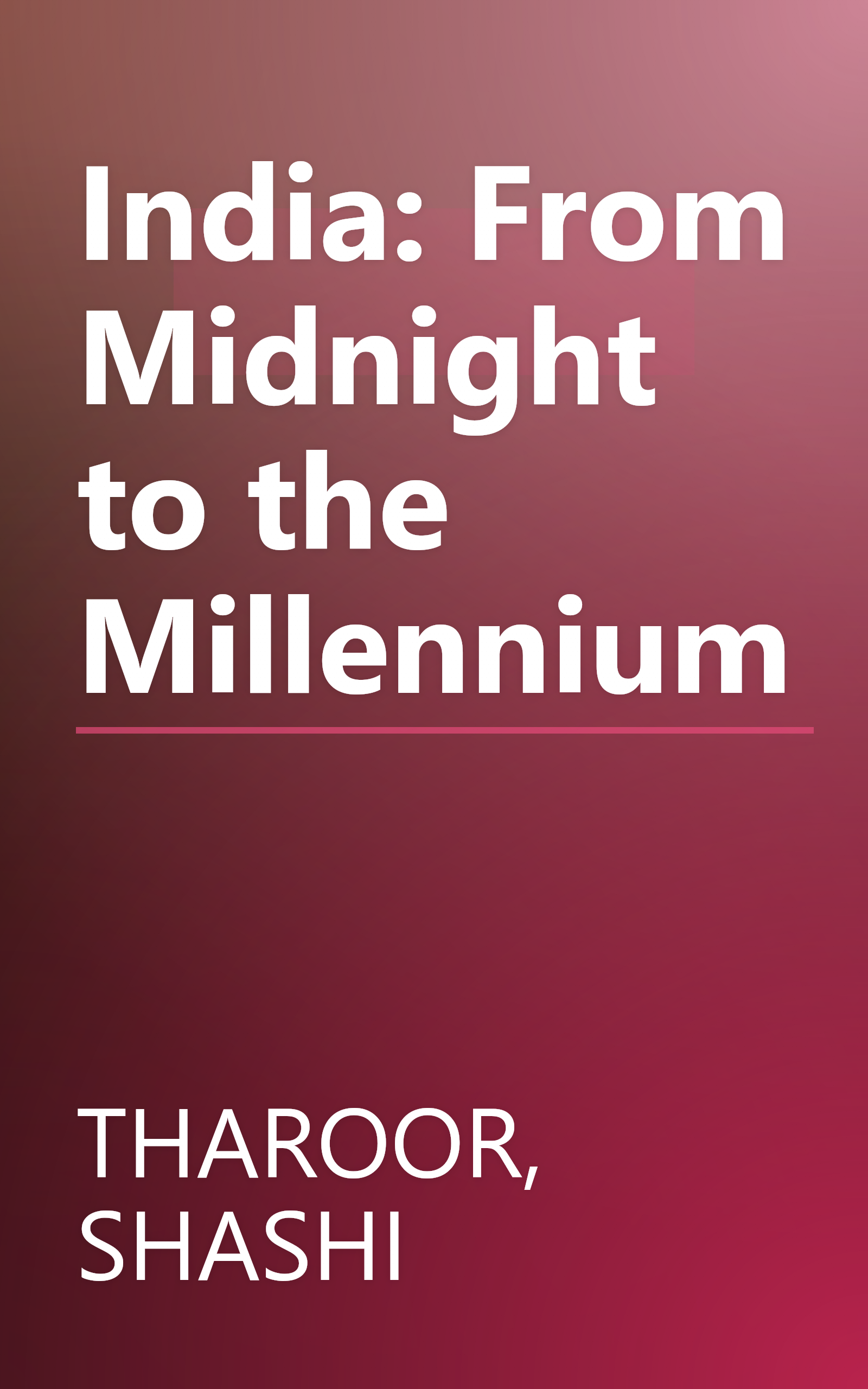 India: From Midnight to the Millennium book cover