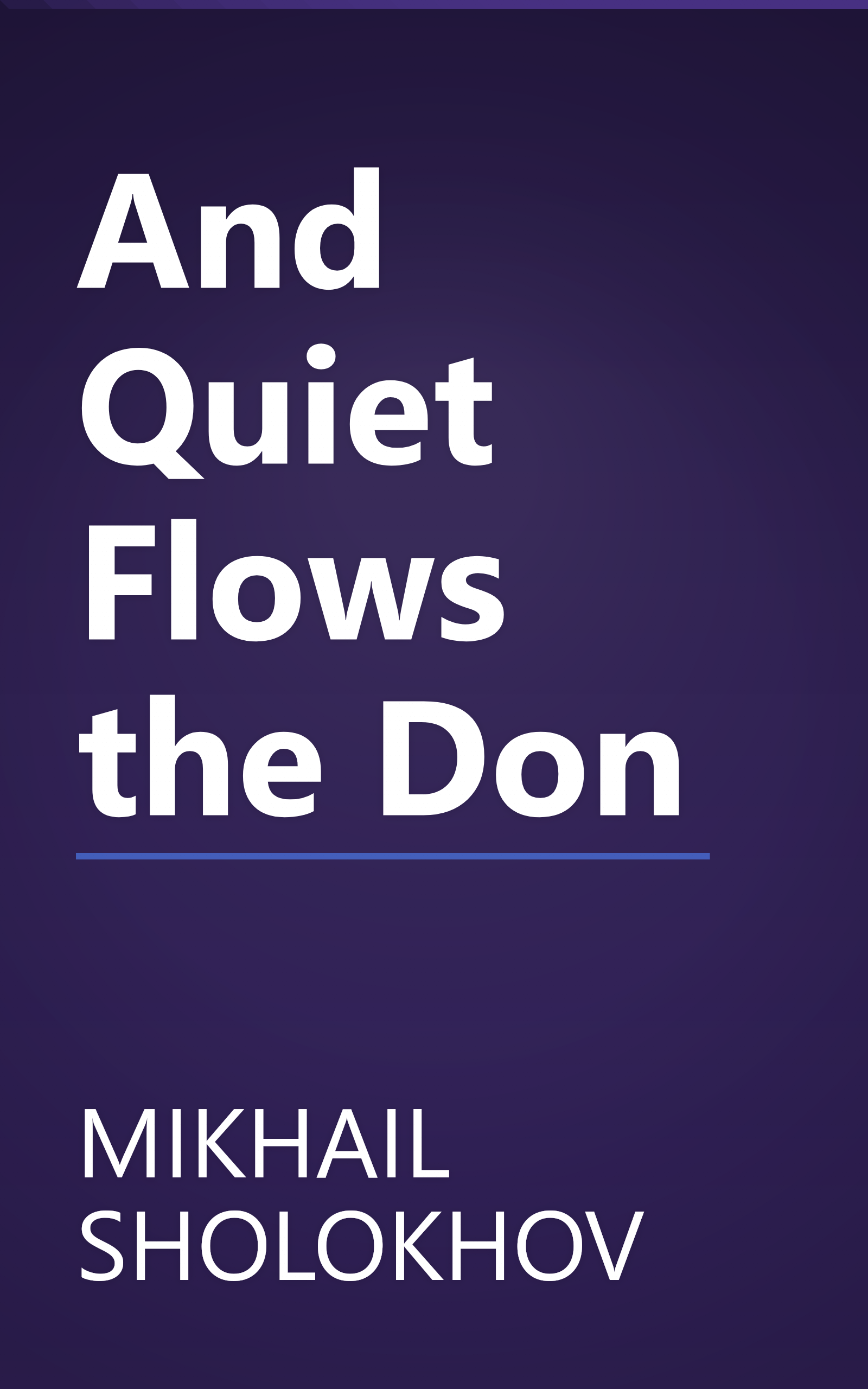 And Quiet Flows the Don book cover