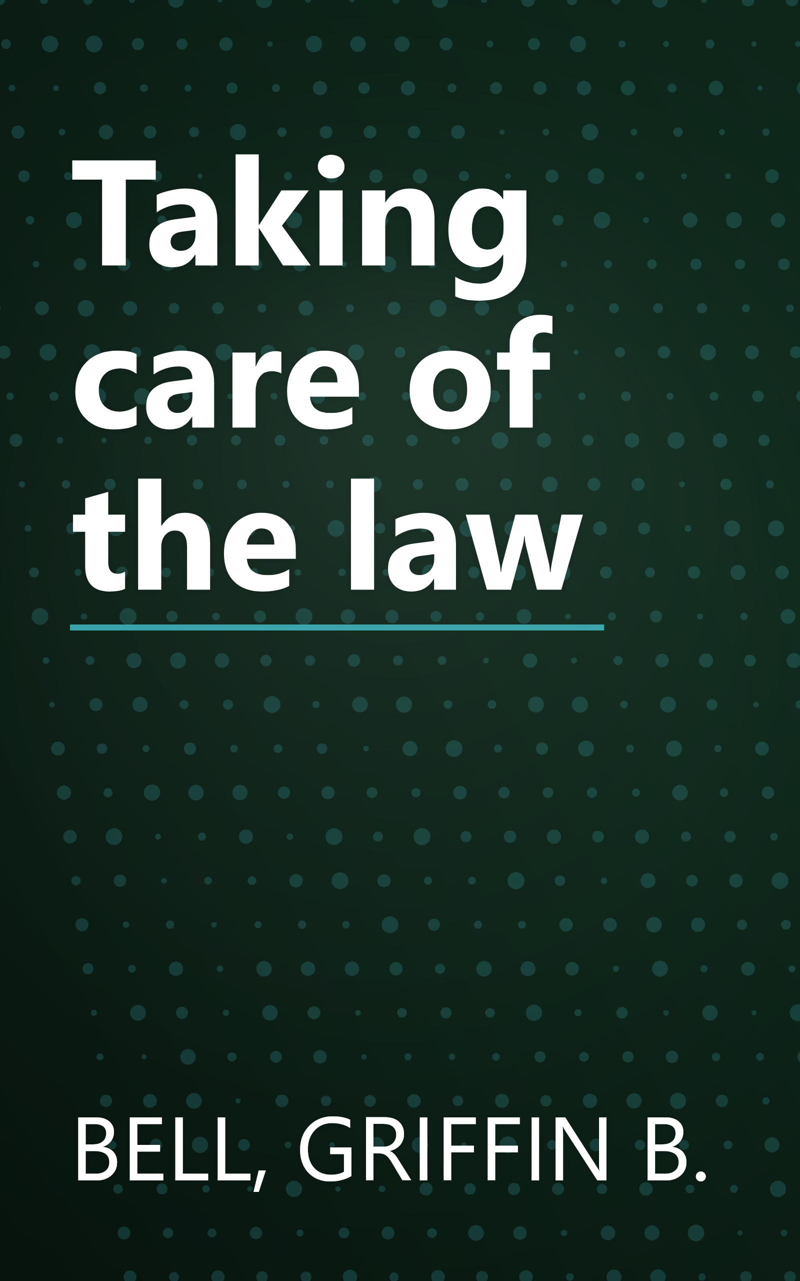 Taking care of the law book cover