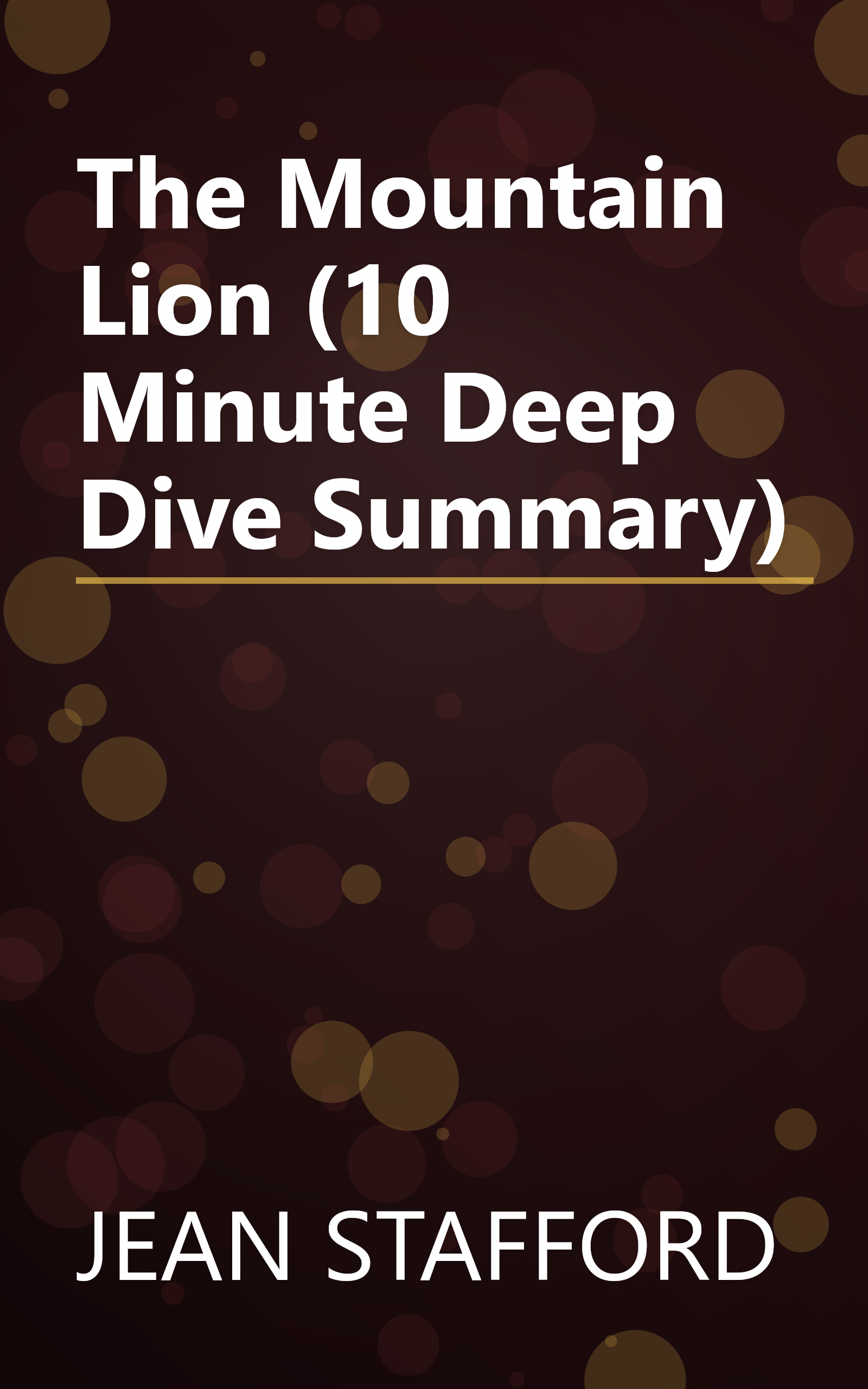 The Mountain Lion (10 Minute   Deep Dive Summary) book cover