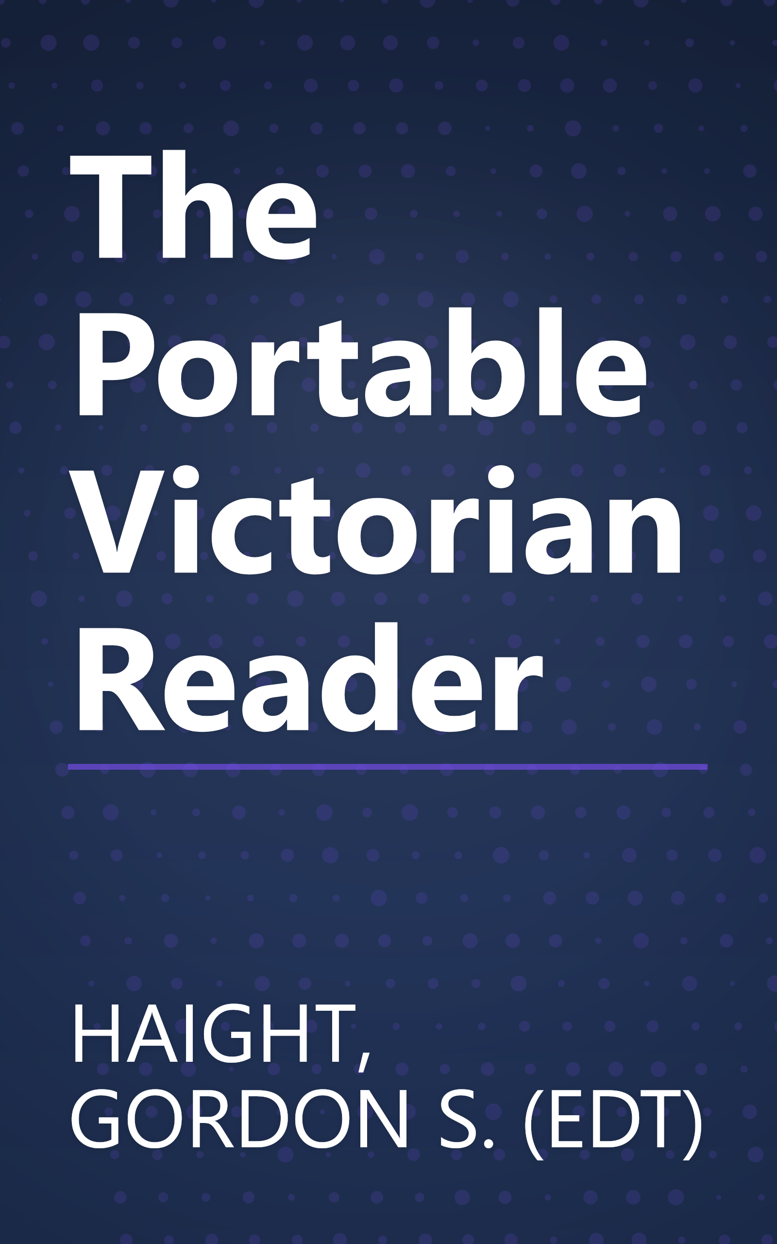 The Portable Victorian Reader book cover