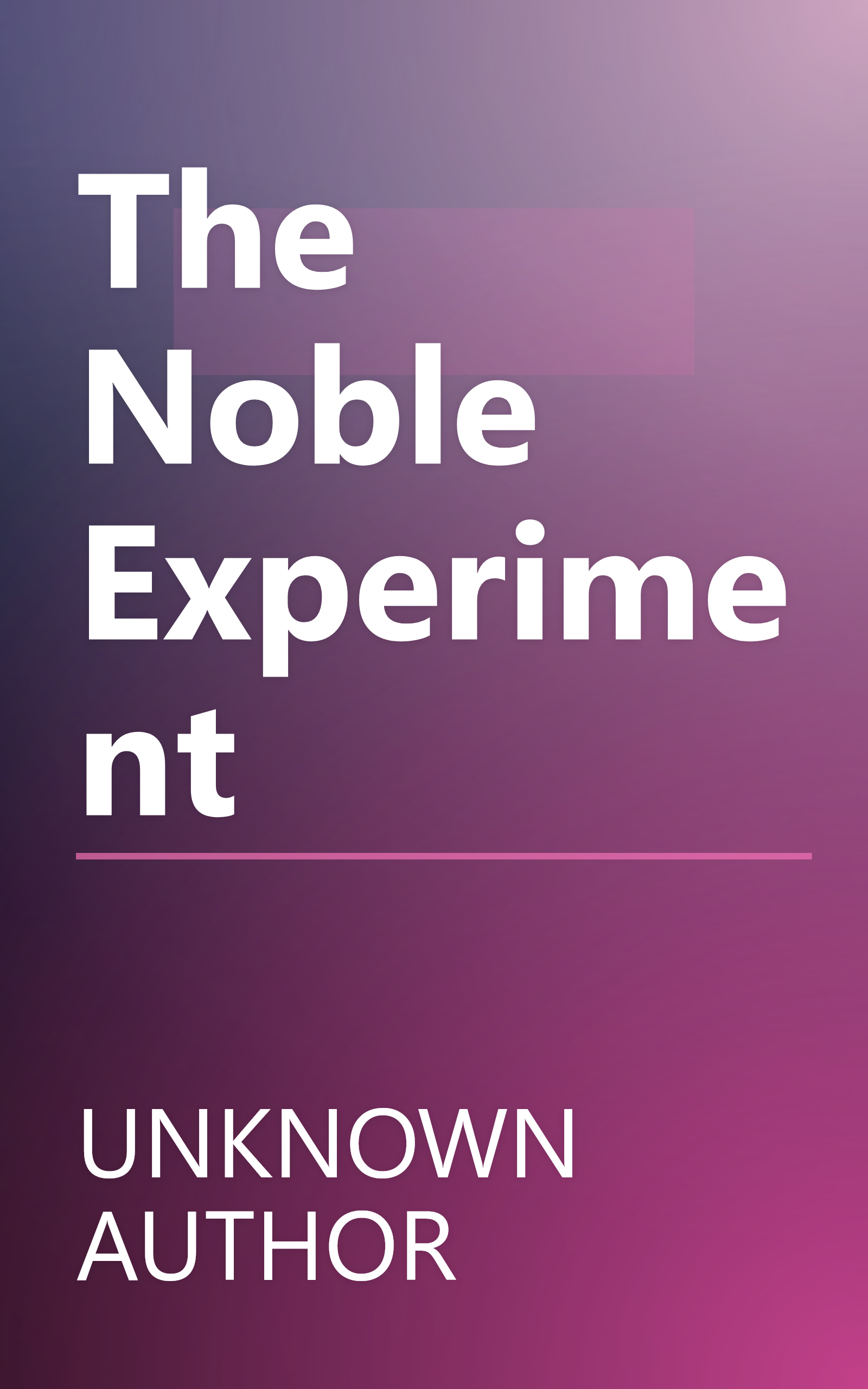 The  Noble Experiment book cover