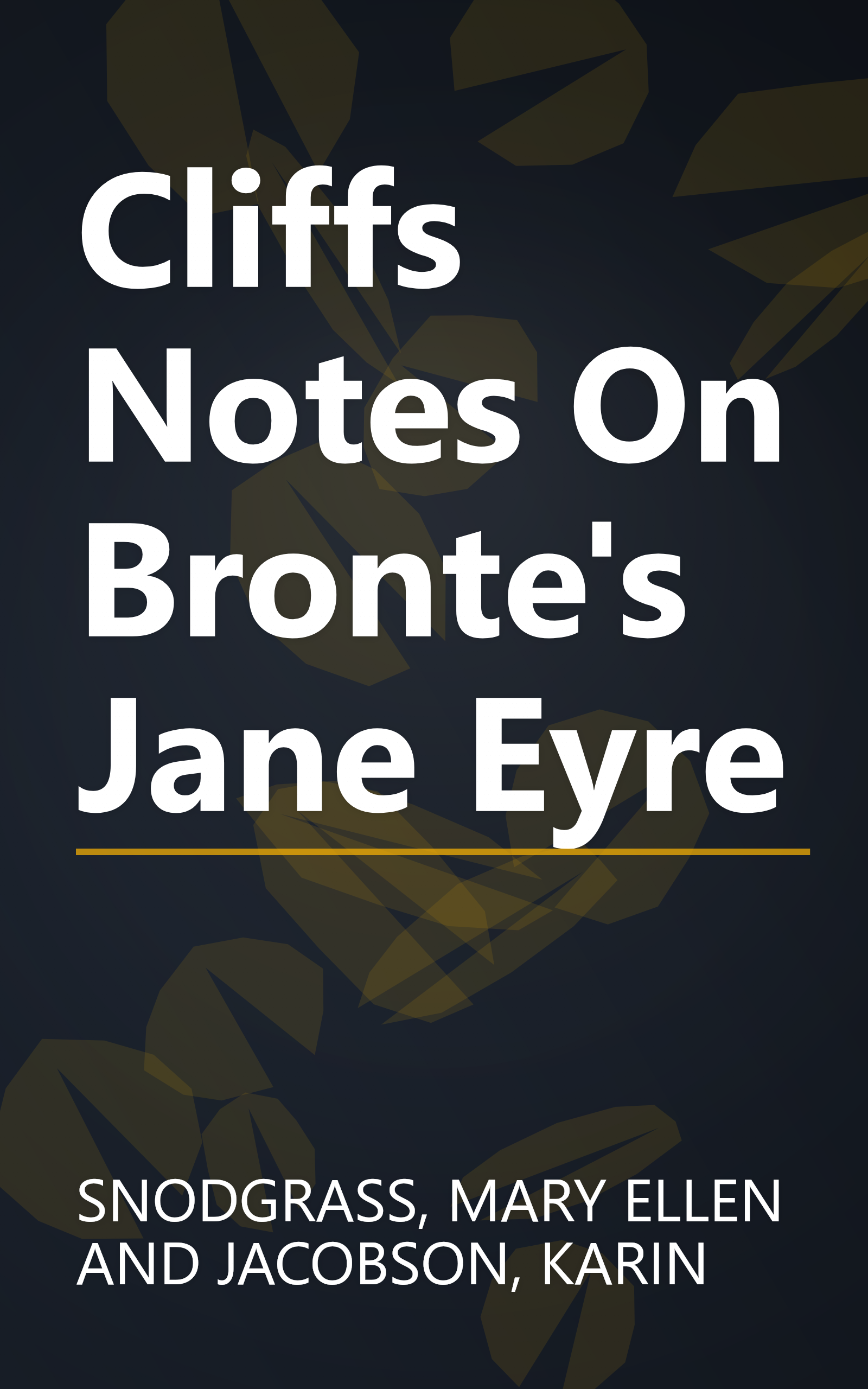 Cliffs Notes On Bronte's Jane Eyre book cover