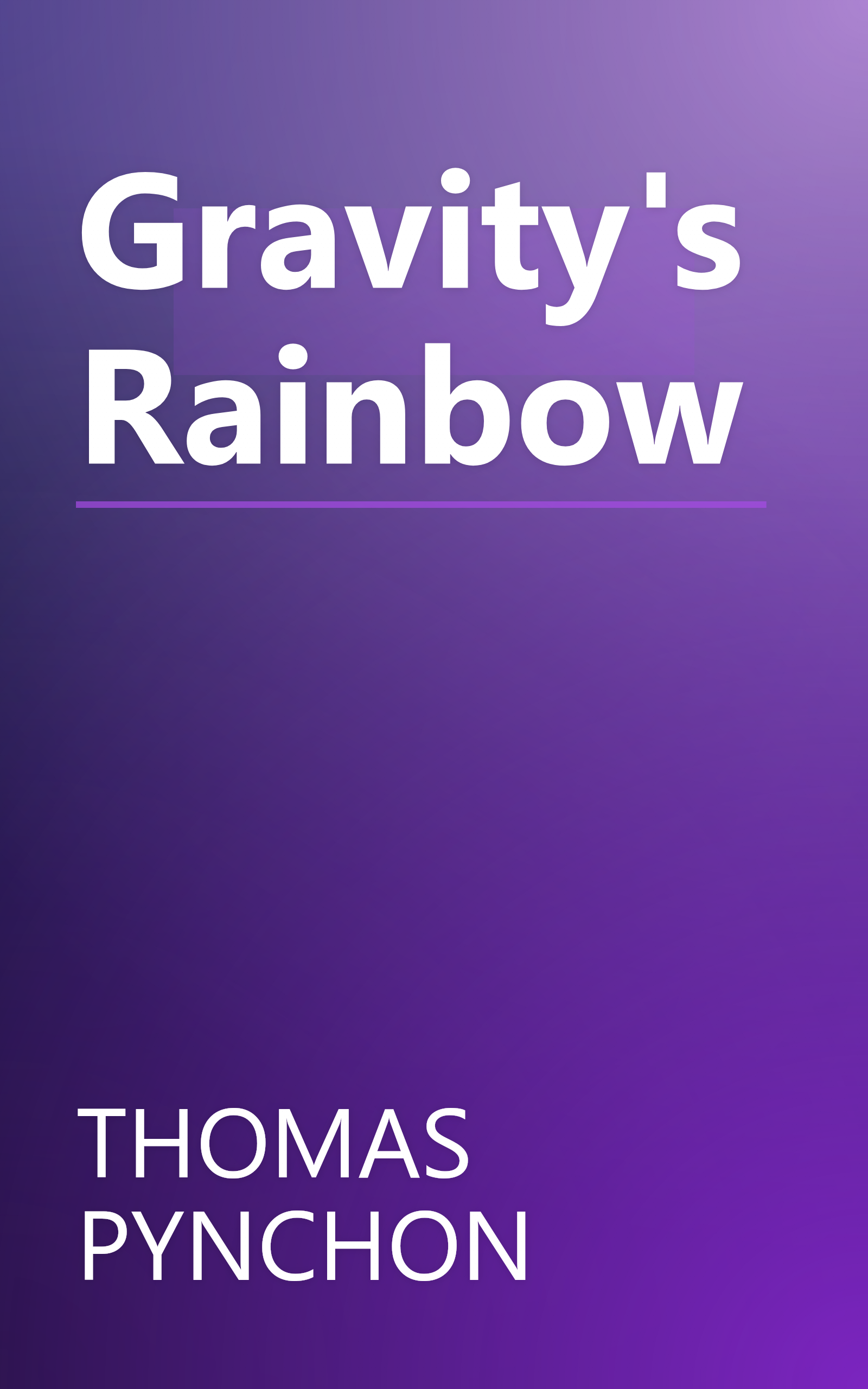Gravity's Rainbow book cover
