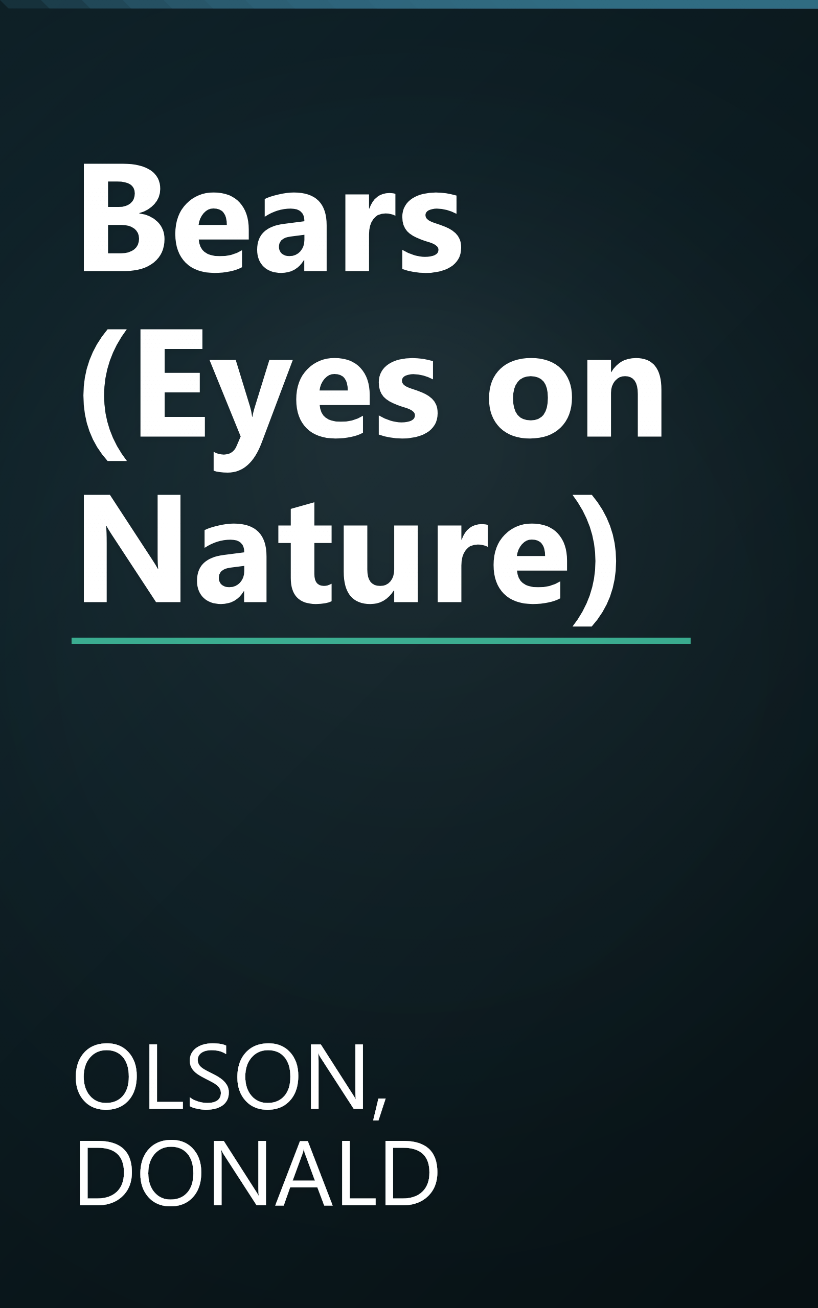 Bears (Eyes on Nature) book cover