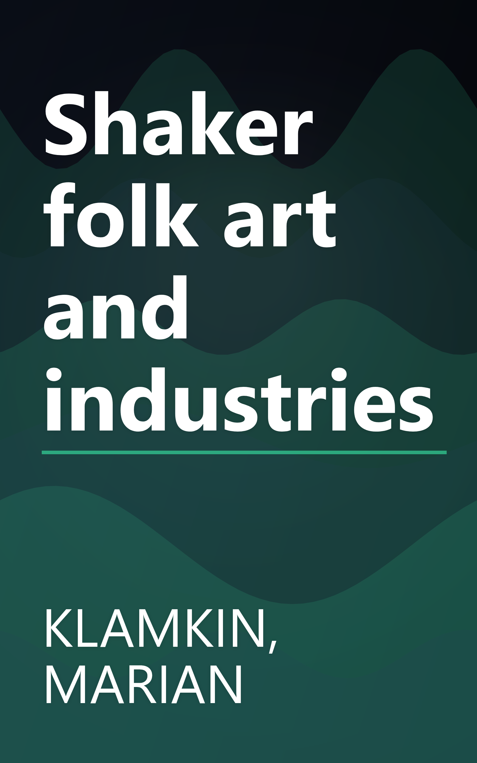 Shaker folk art and industries book cover