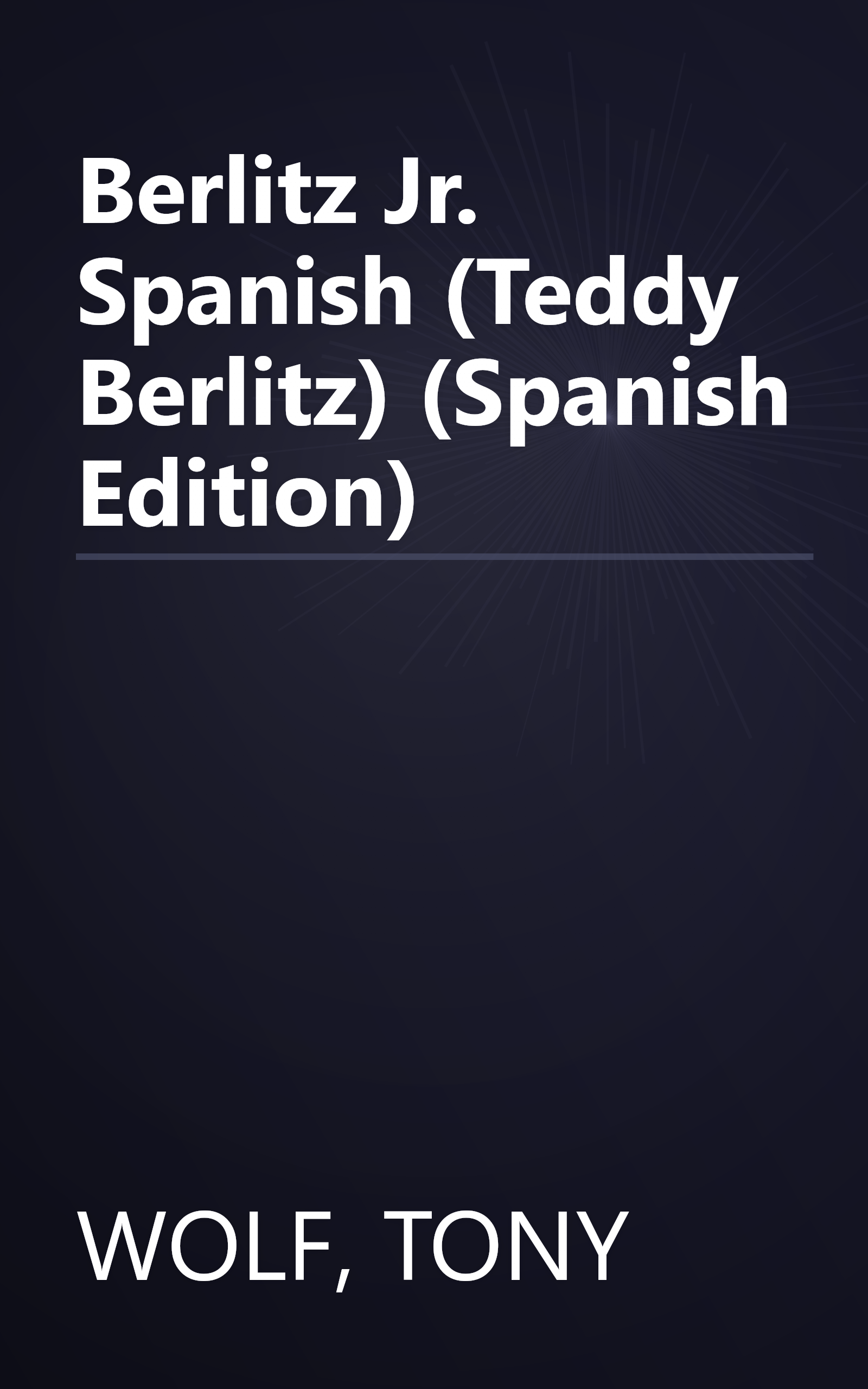 Berlitz Jr. Spanish (Teddy Berlitz) (Spanish Edition) book cover