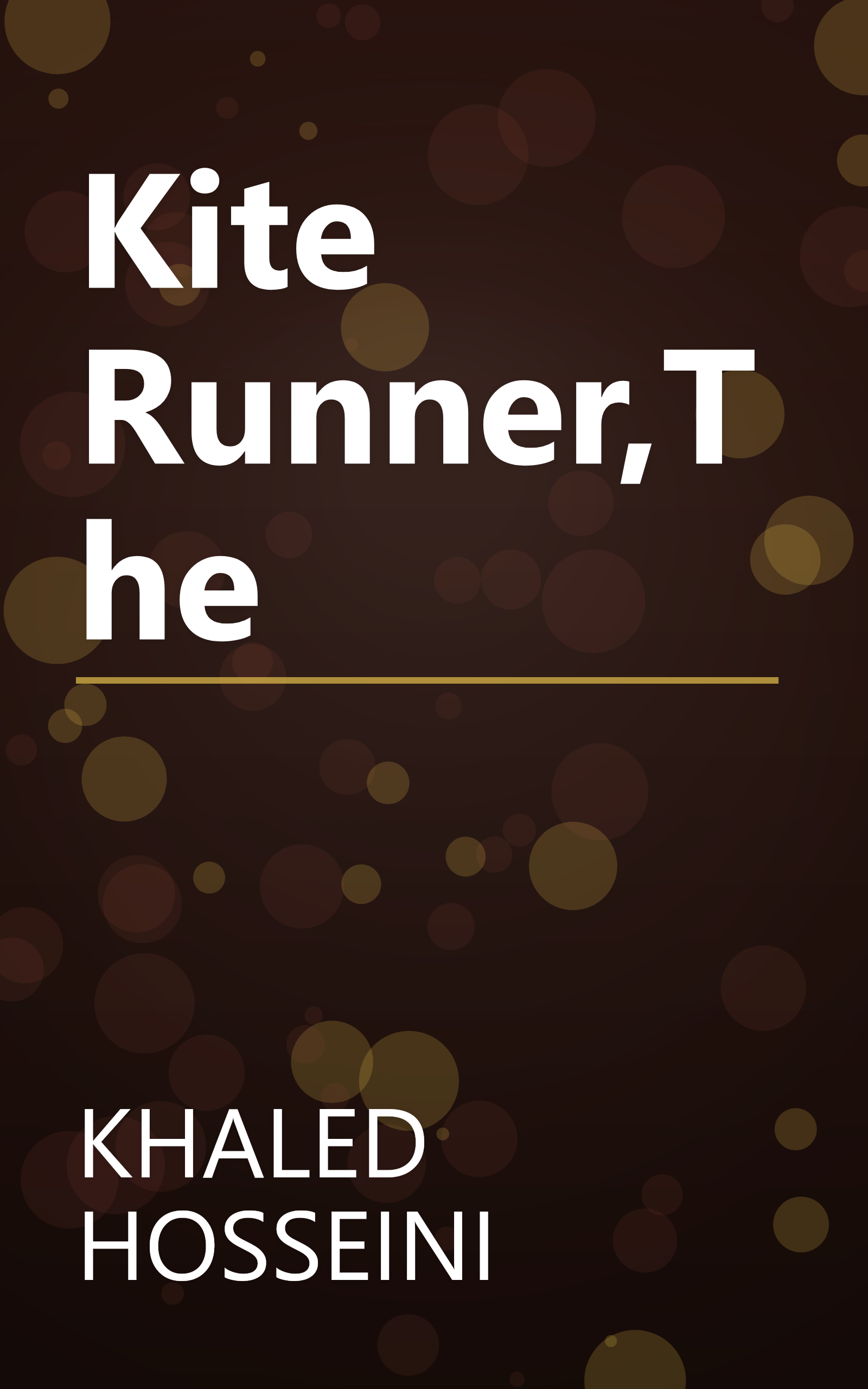 Kite Runner,The book cover