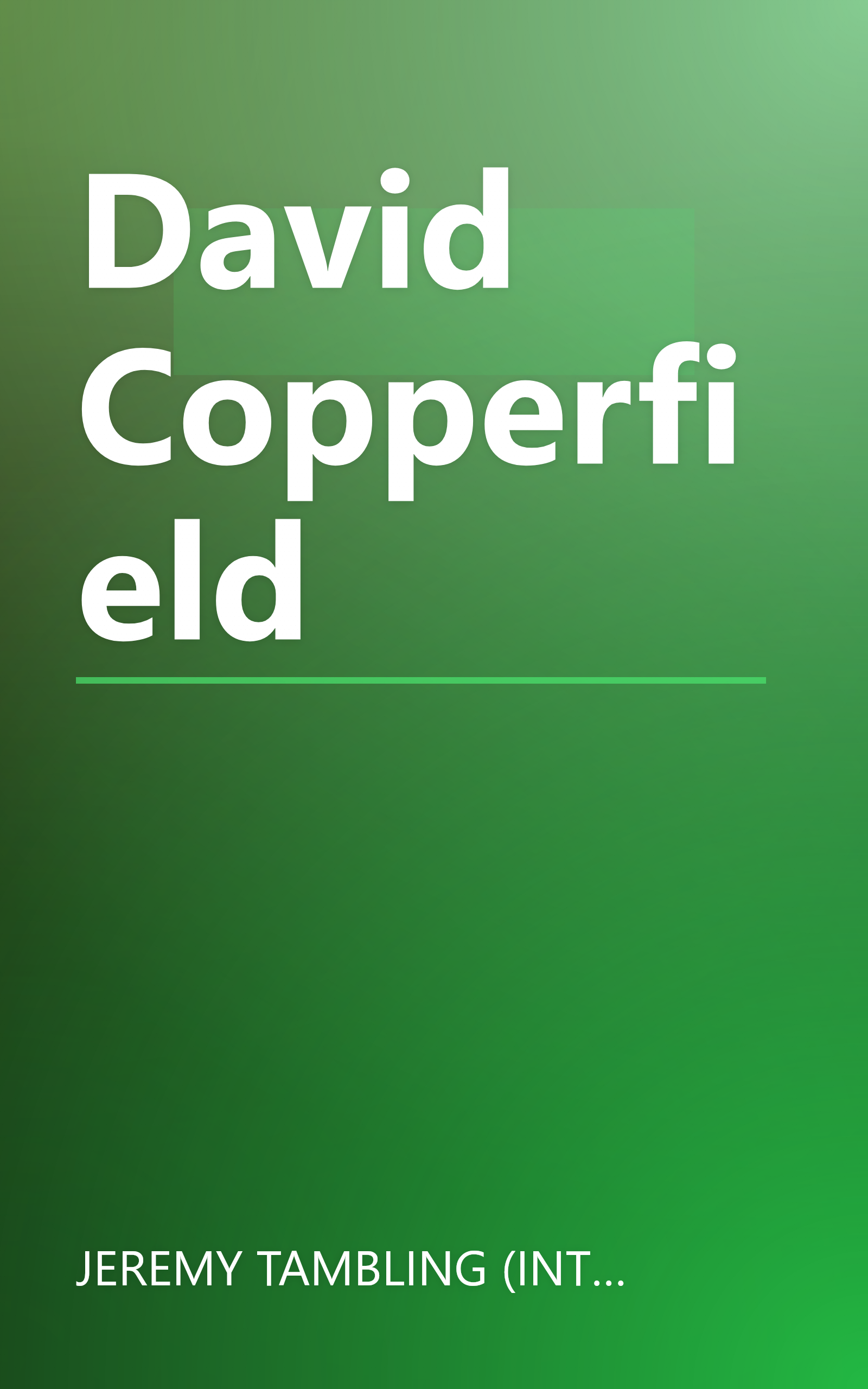 David Copperfield book cover