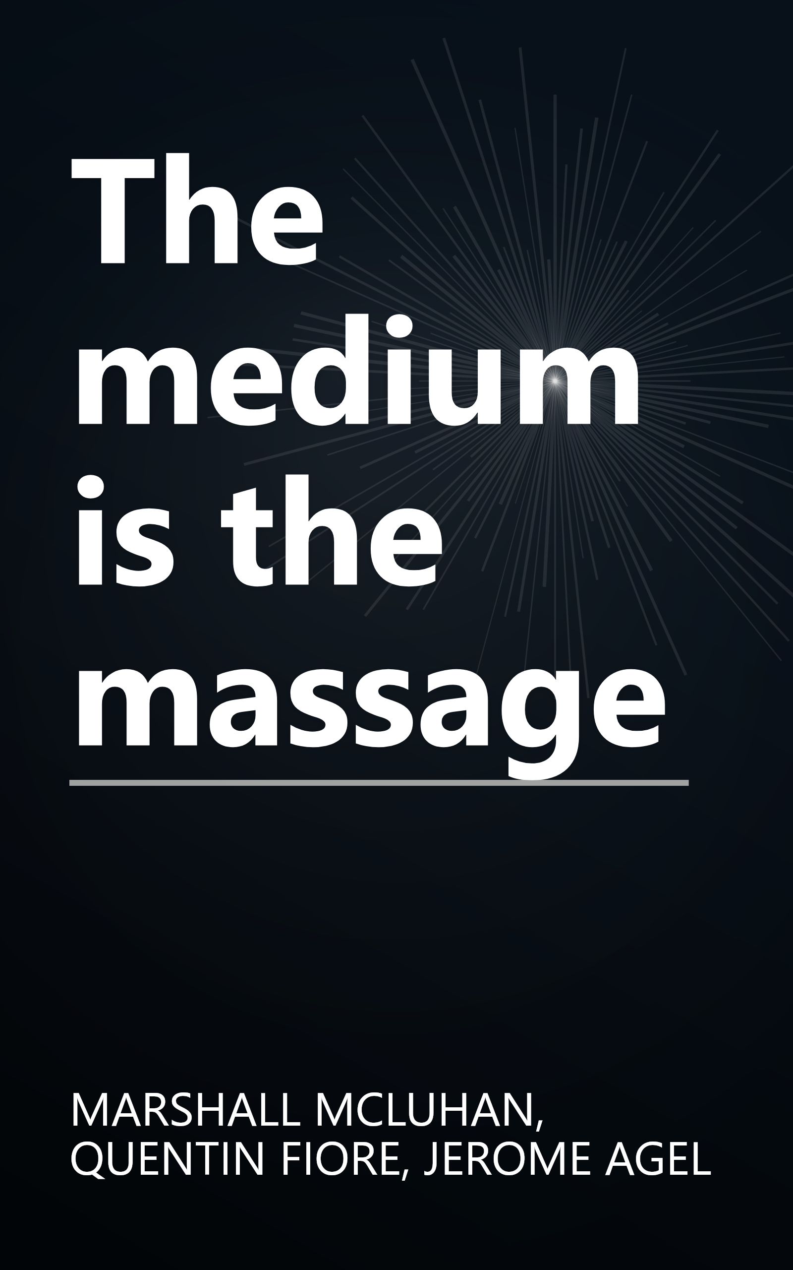 The medium is the massage book cover