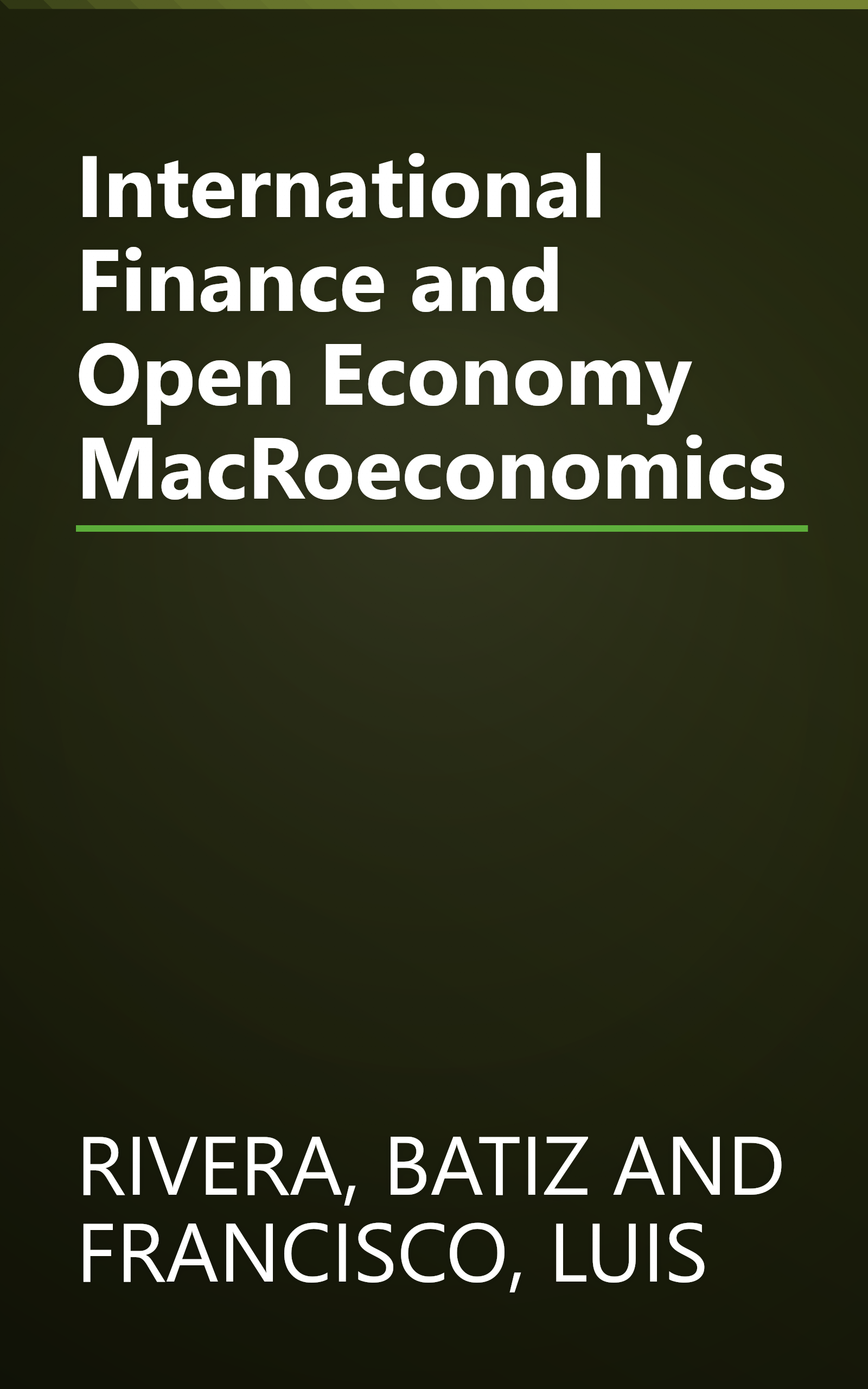 International Finance and Open Economy MacRoeconomics book cover