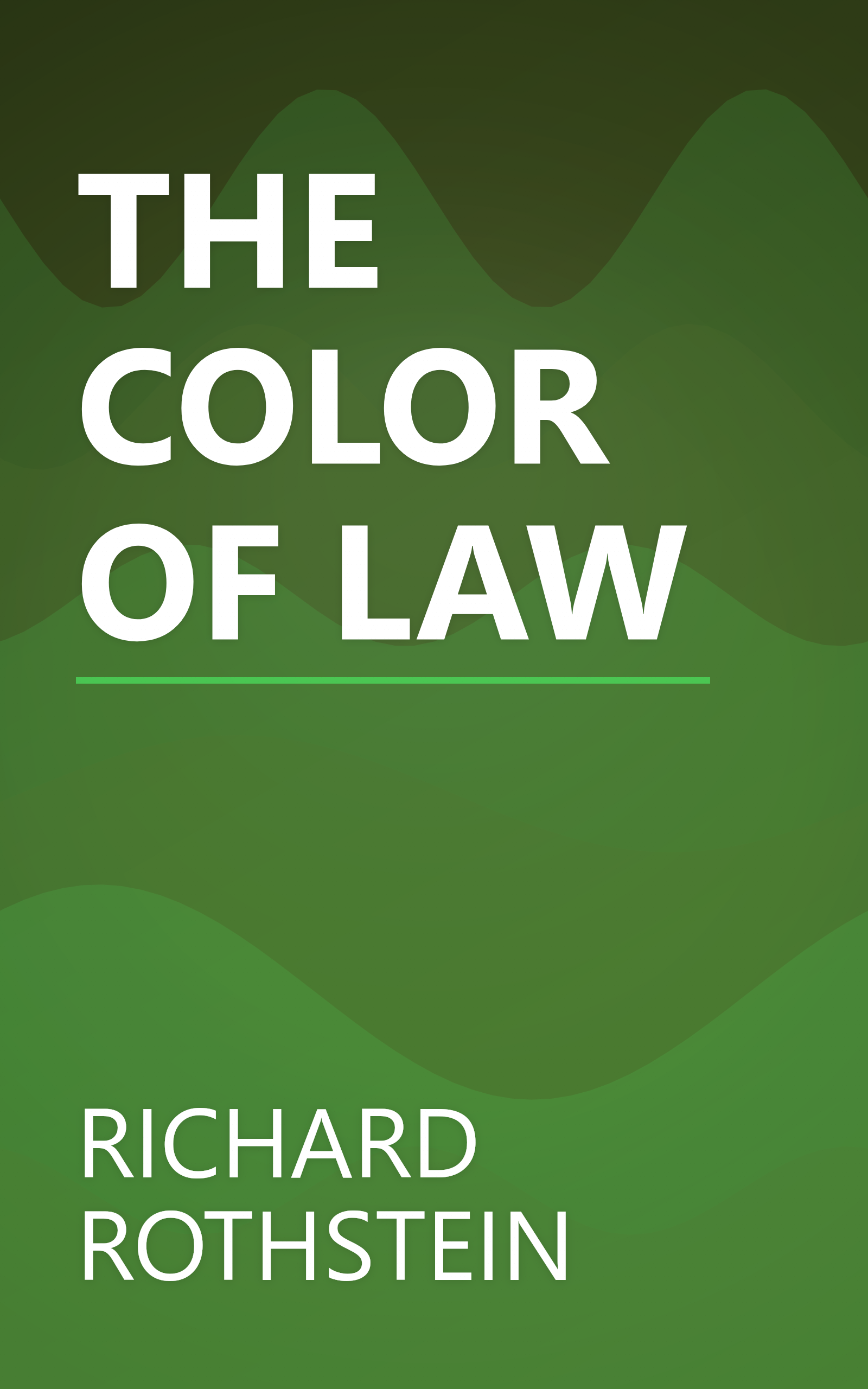 THE COLOR OF LAW book cover