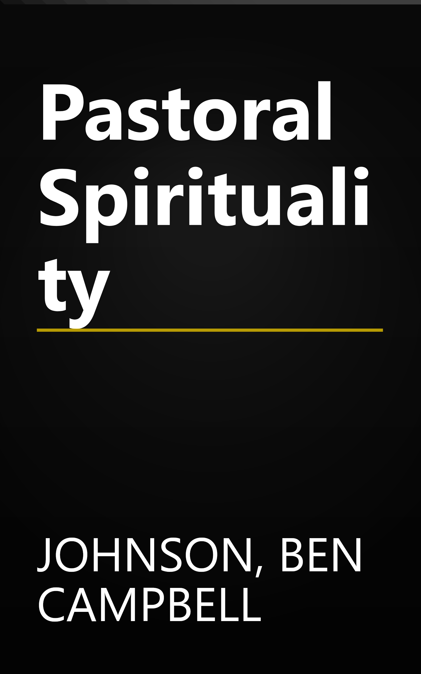 Pastoral Spirituality book cover