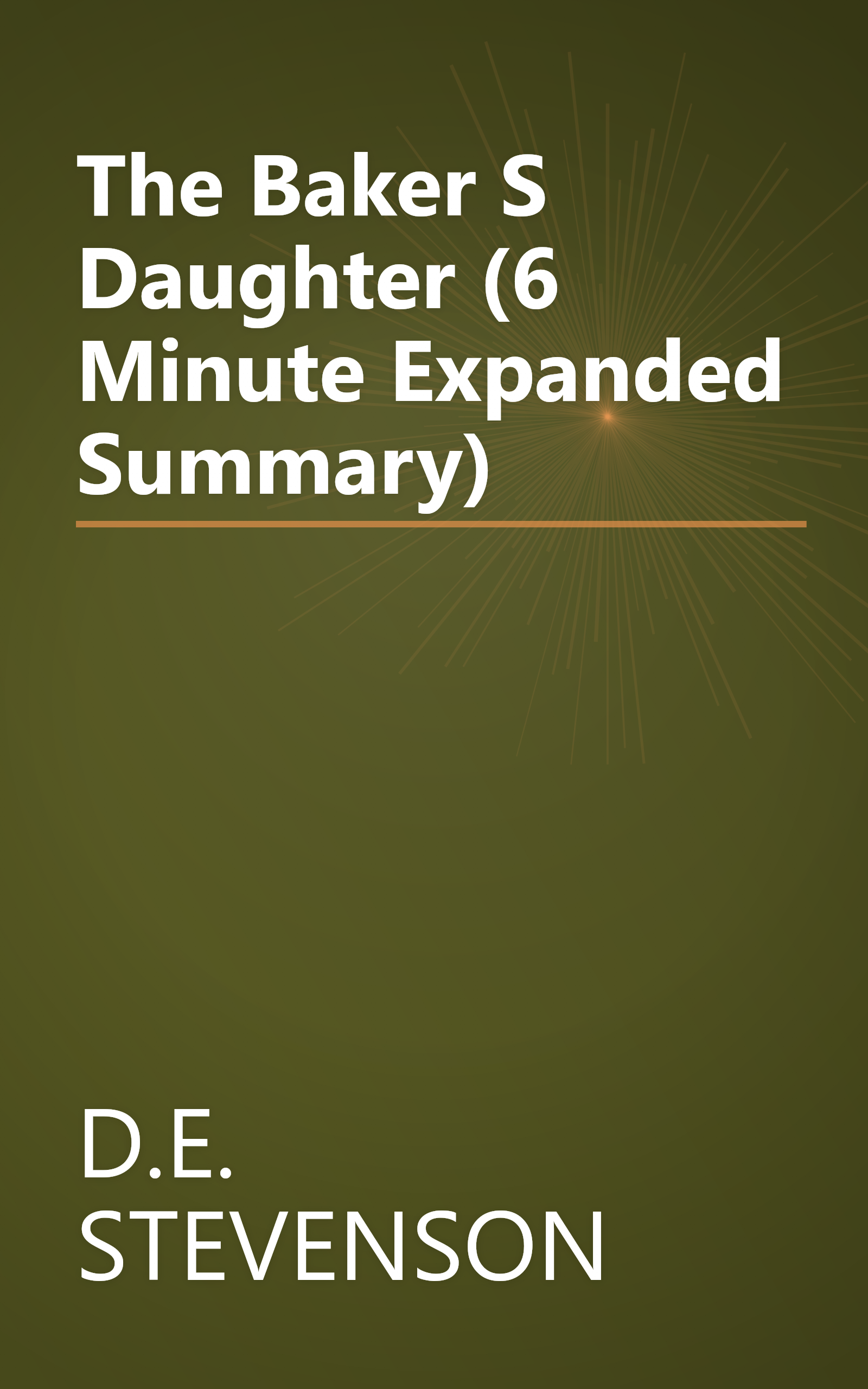 The Baker S Daughter (6 Minute   Expanded Summary) book cover