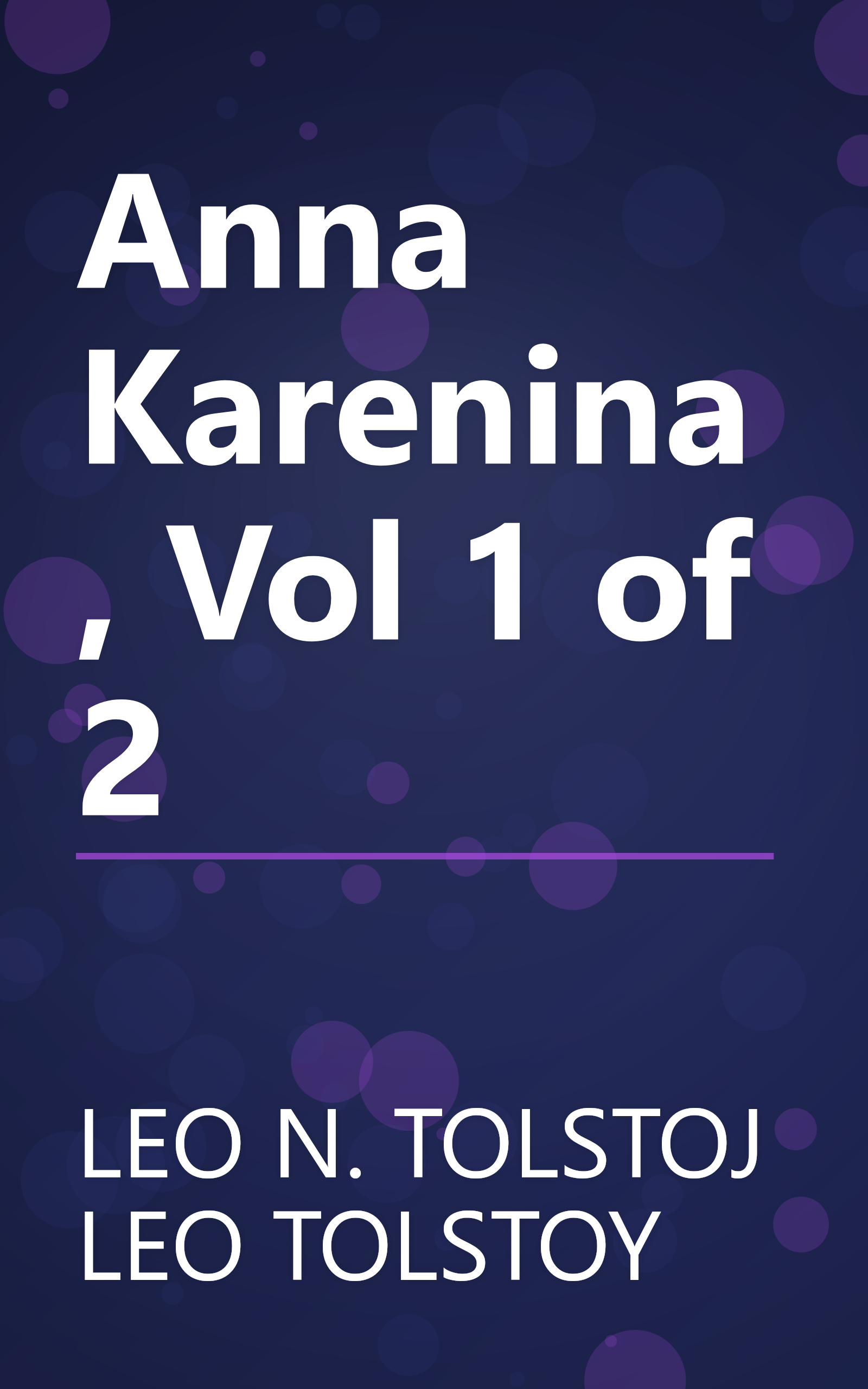 Anna Karenina, Vol 1 of 2 book cover