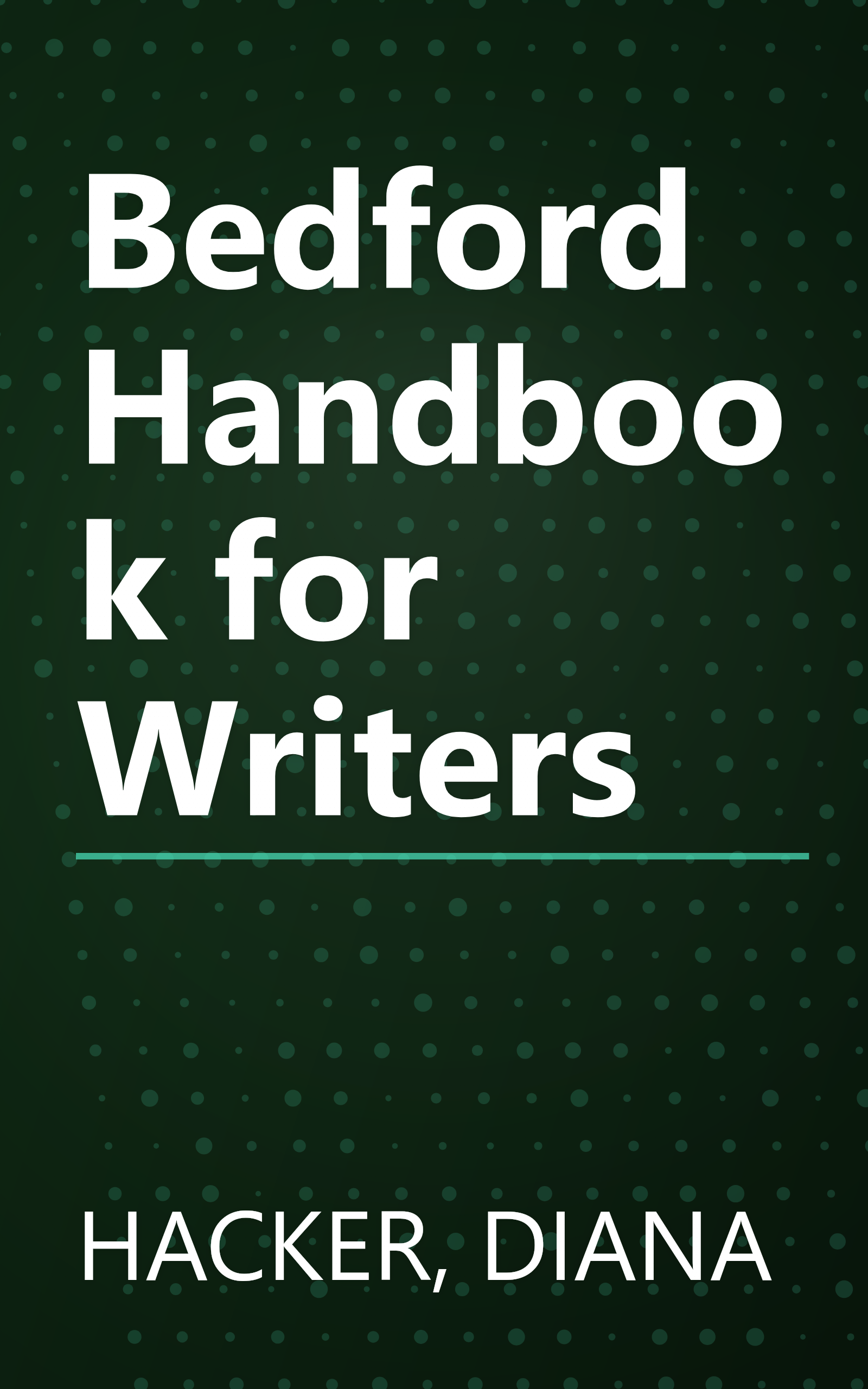 Bedford Handbook for Writers book cover