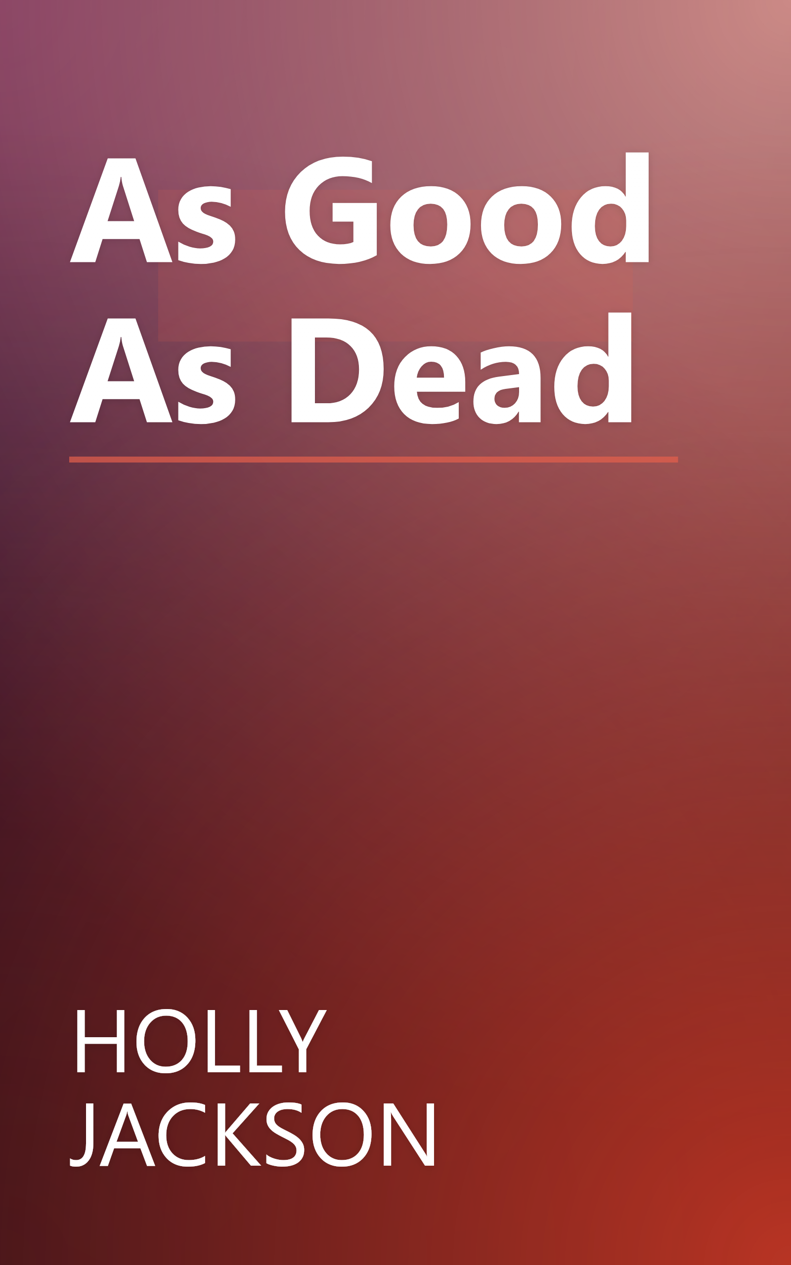 As Good As Dead book cover