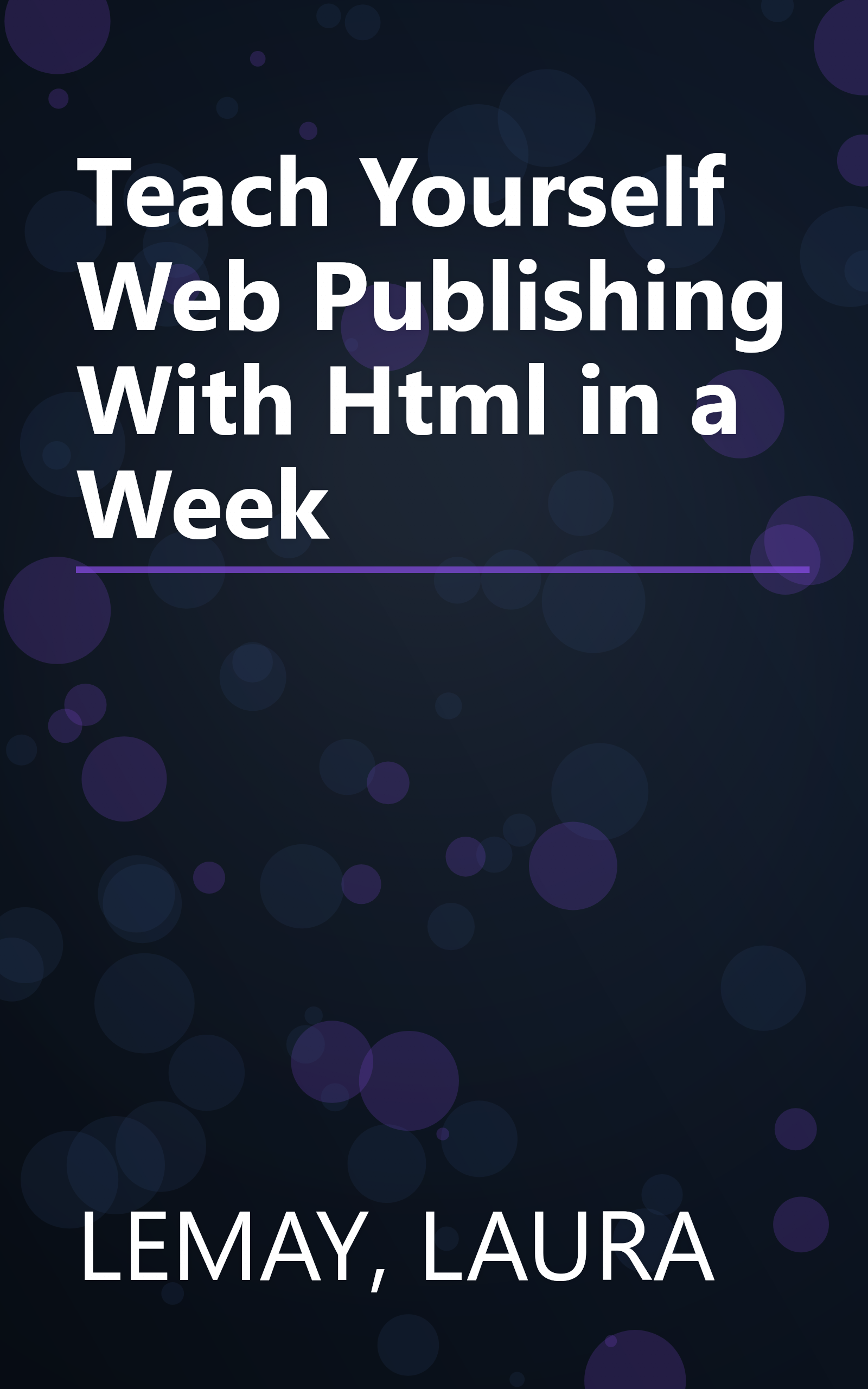 Teach Yourself Web Publishing With Html in a Week book cover