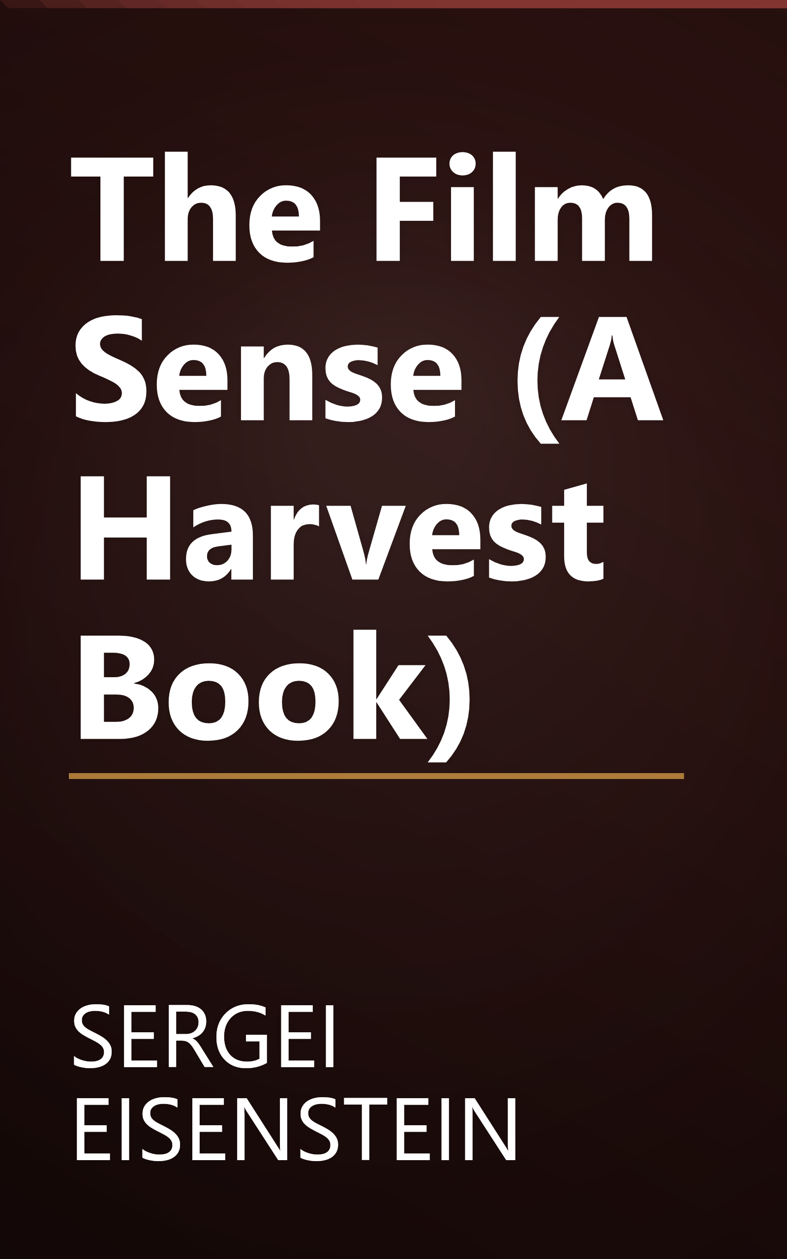 The Film Sense (A Harvest Book) book cover