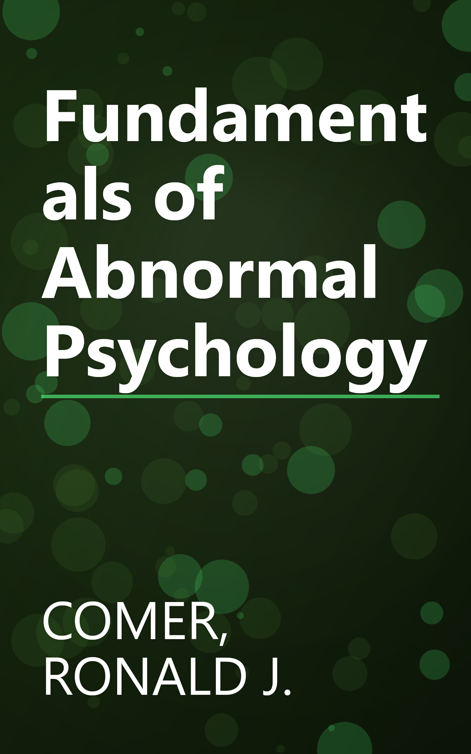 Fundamentals of Abnormal Psychology book cover