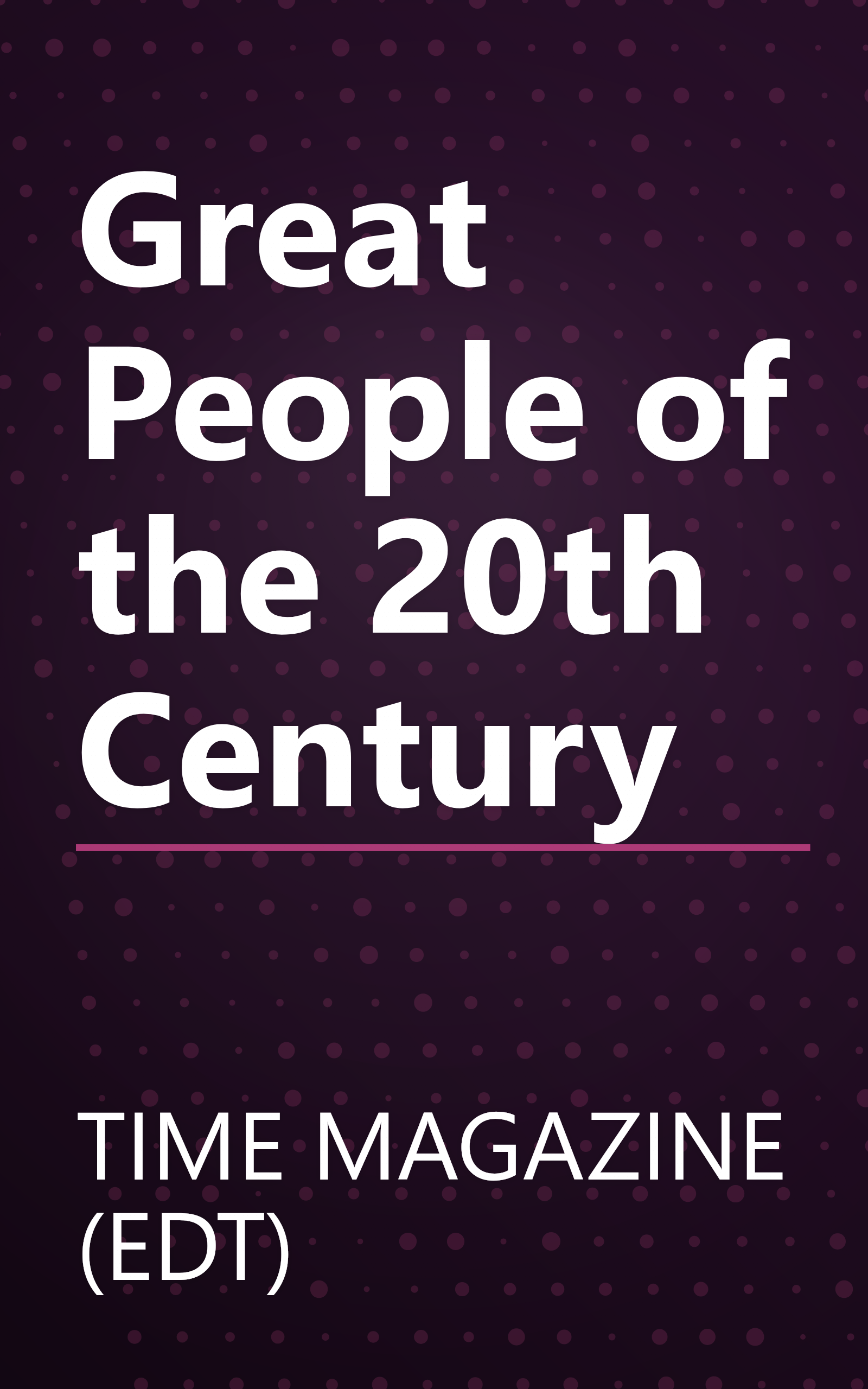Great People of the 20th Century book cover
