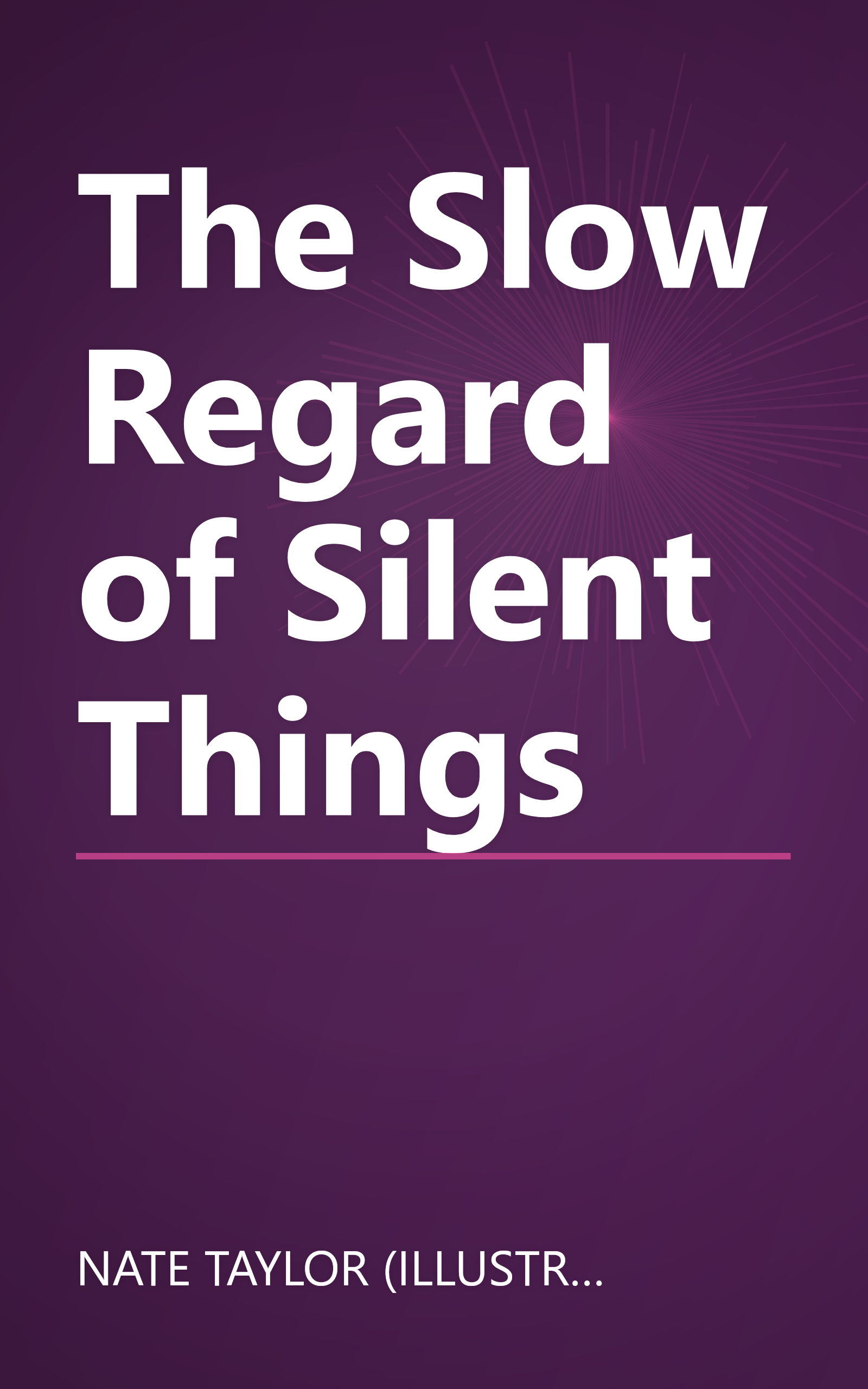 The Slow Regard of Silent Things book cover