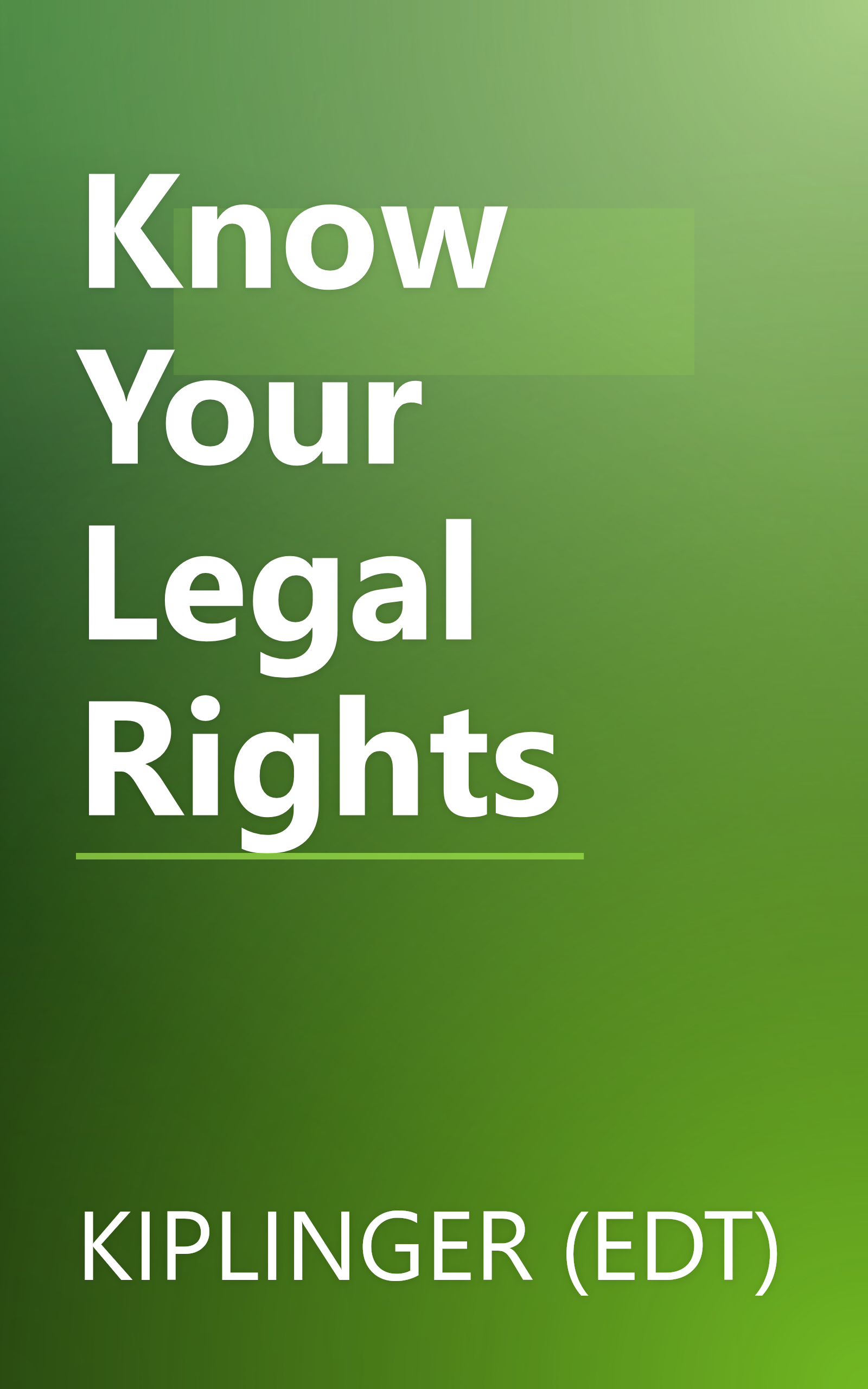 Know Your Legal Rights book cover