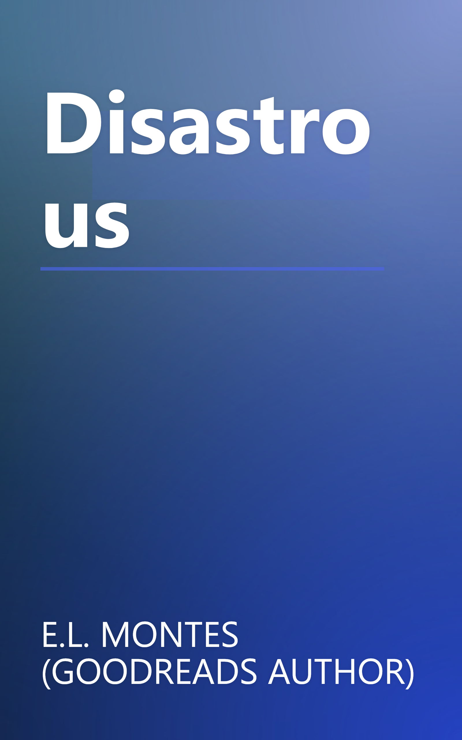 Disastrous book cover