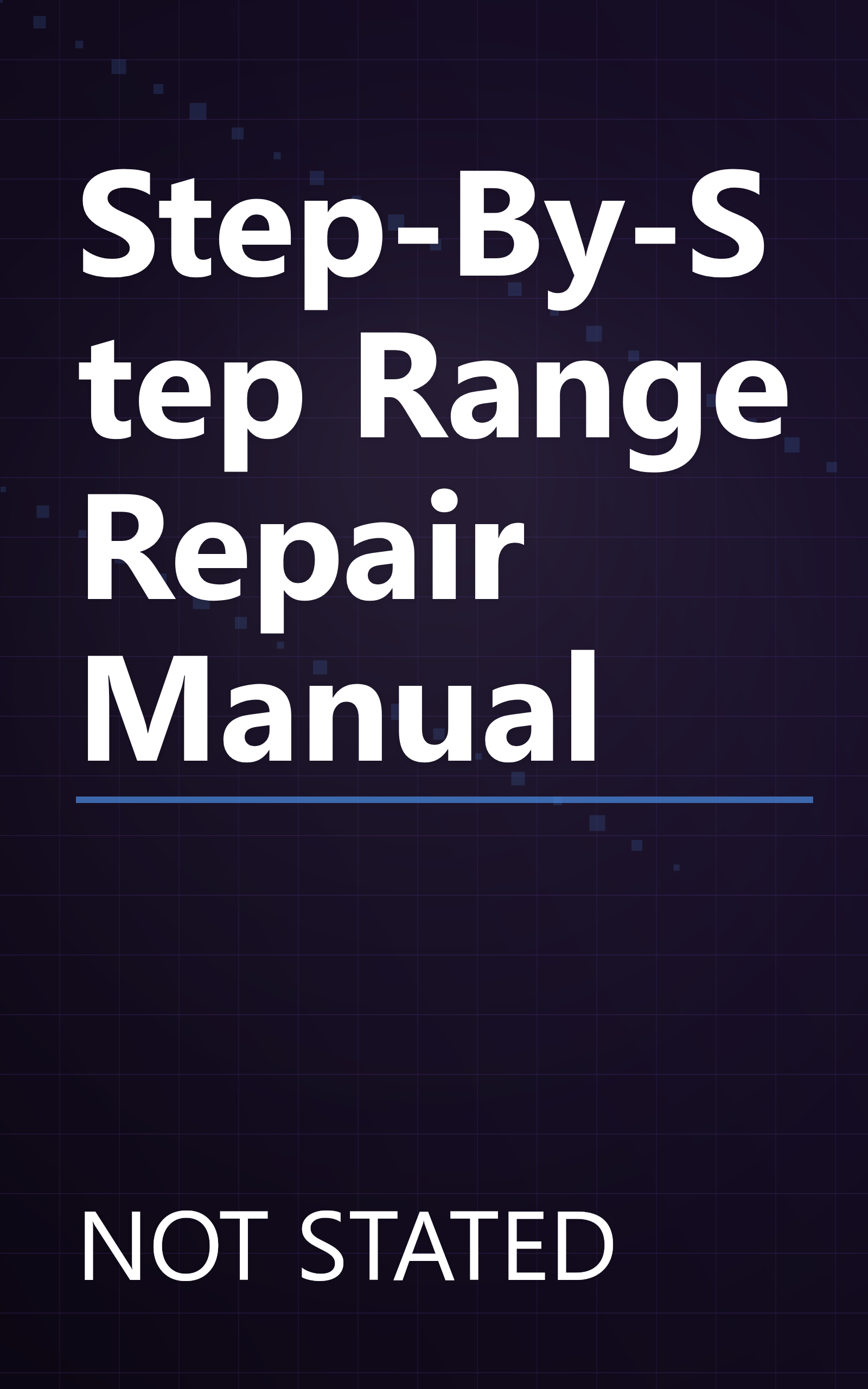 Step-By-Step Range Repair Manual book cover