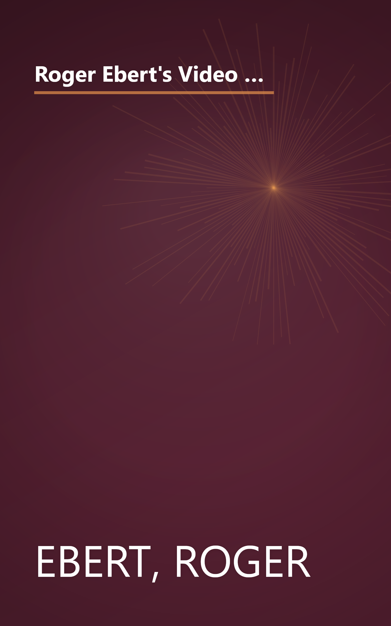 Roger Ebert's Video Companion 1996/Roger Ebert's Pocket Video Guide (Roger Ebert's Movie Yearbook) book cover