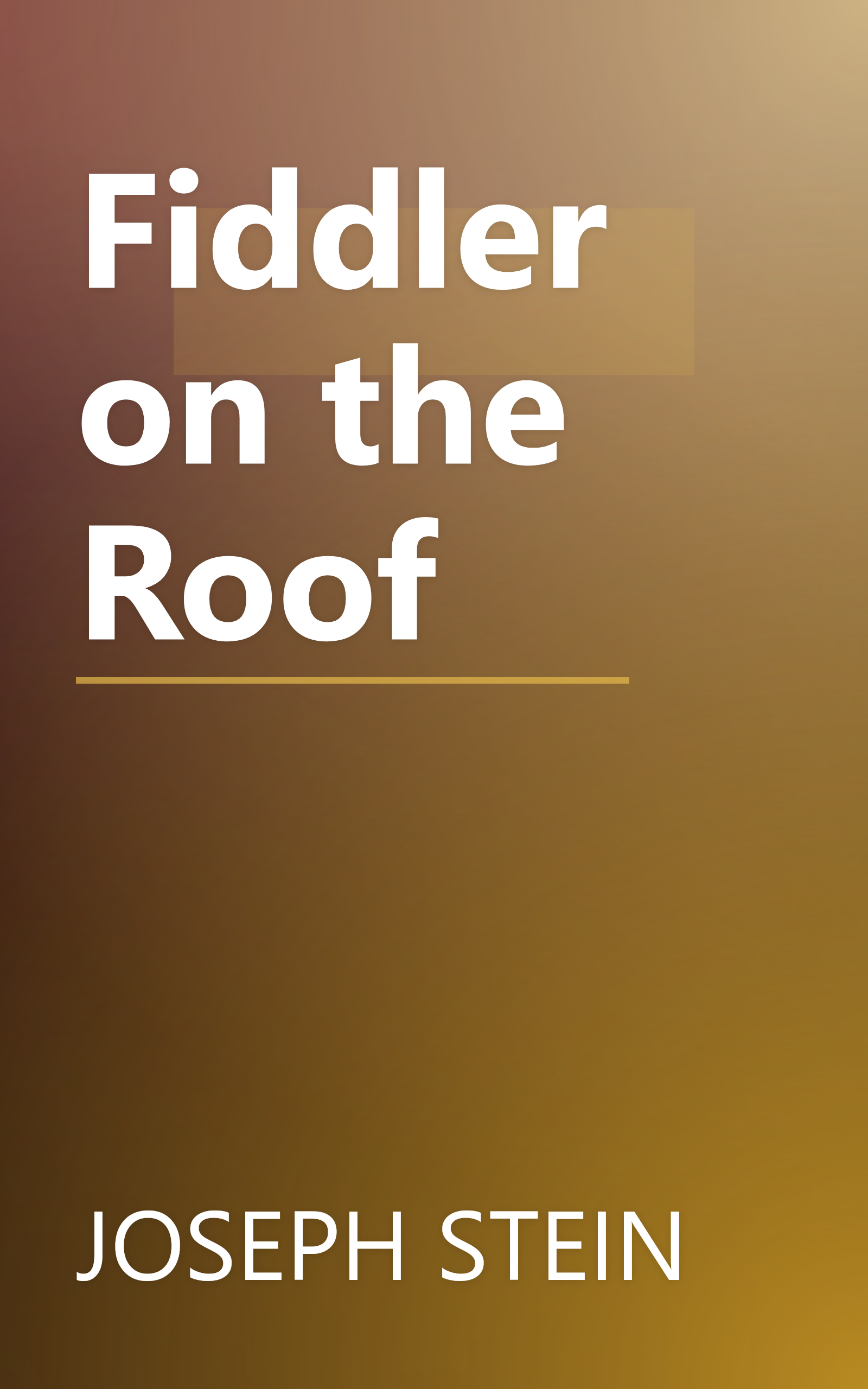 Fiddler on the Roof book cover