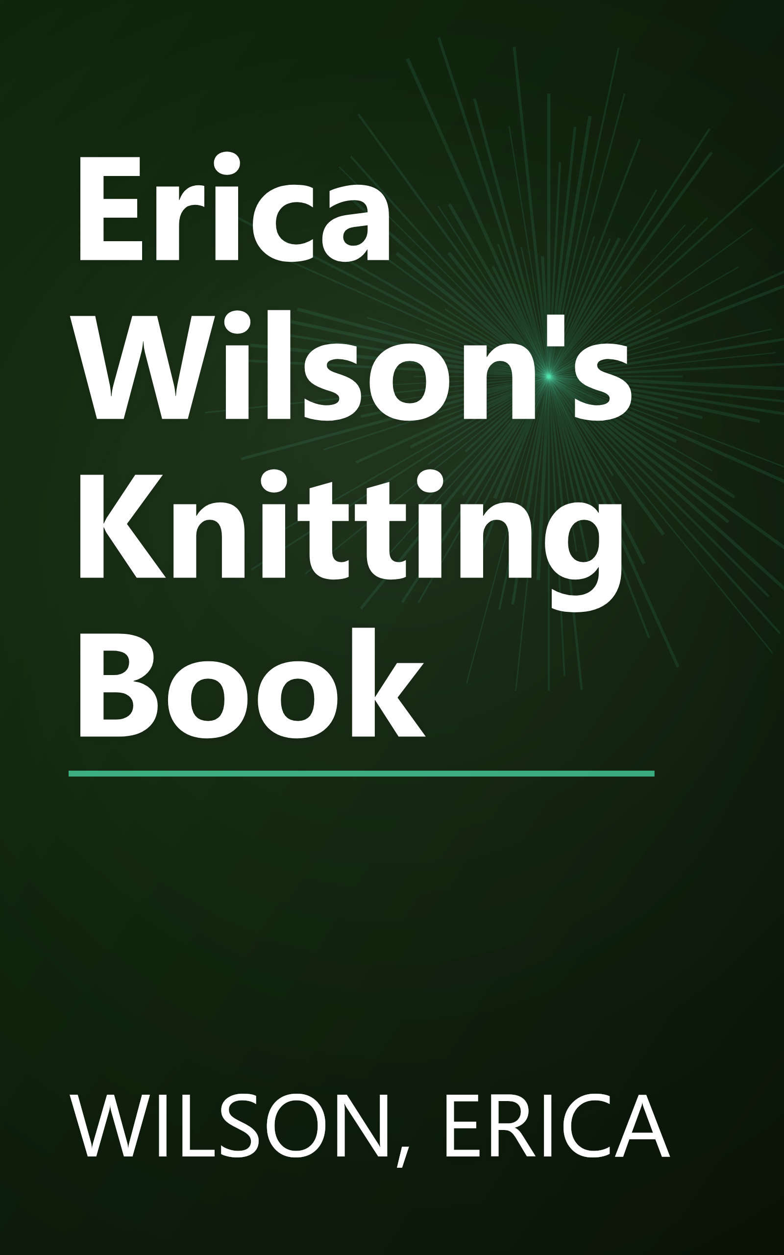 Erica Wilson's Knitting Book book cover