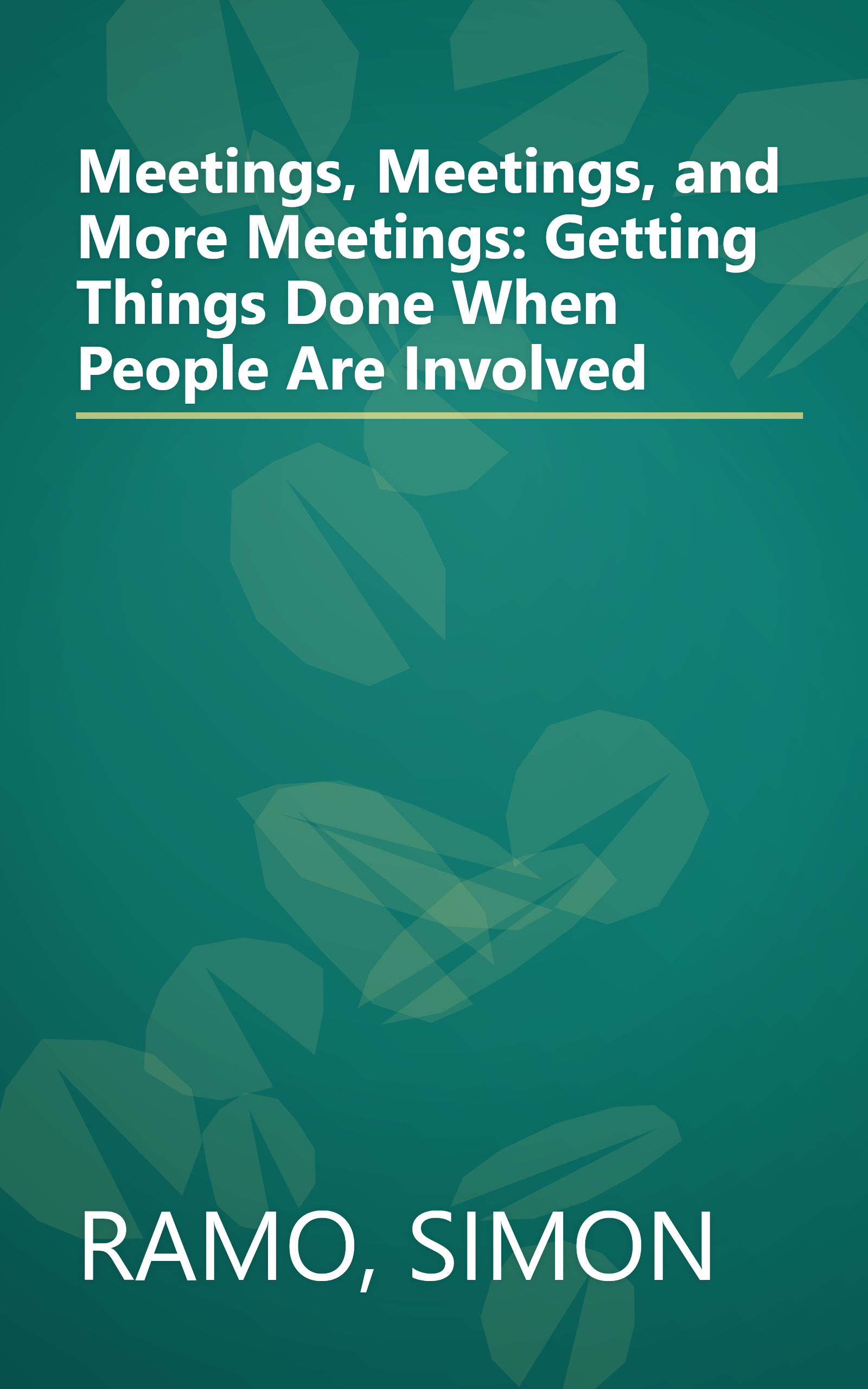 Meetings, Meetings, and More Meetings: Getting Things Done When People Are Involved book cover