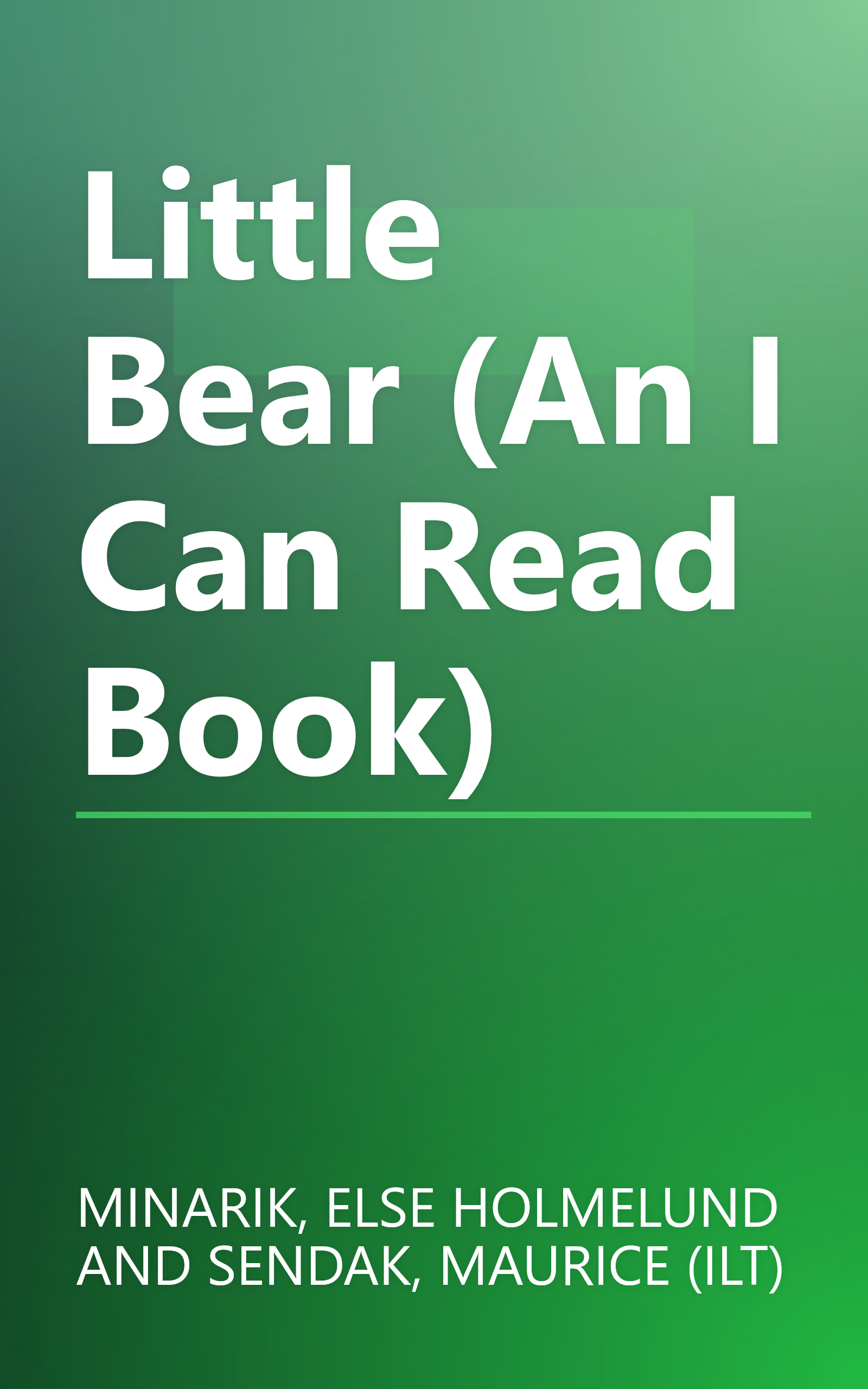 Little Bear (An I Can Read Book) book cover