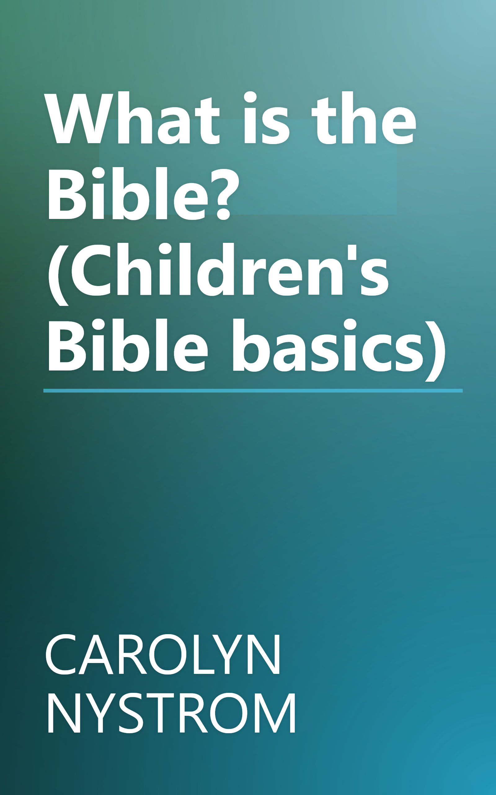 What is the Bible? (Children's Bible basics) book cover