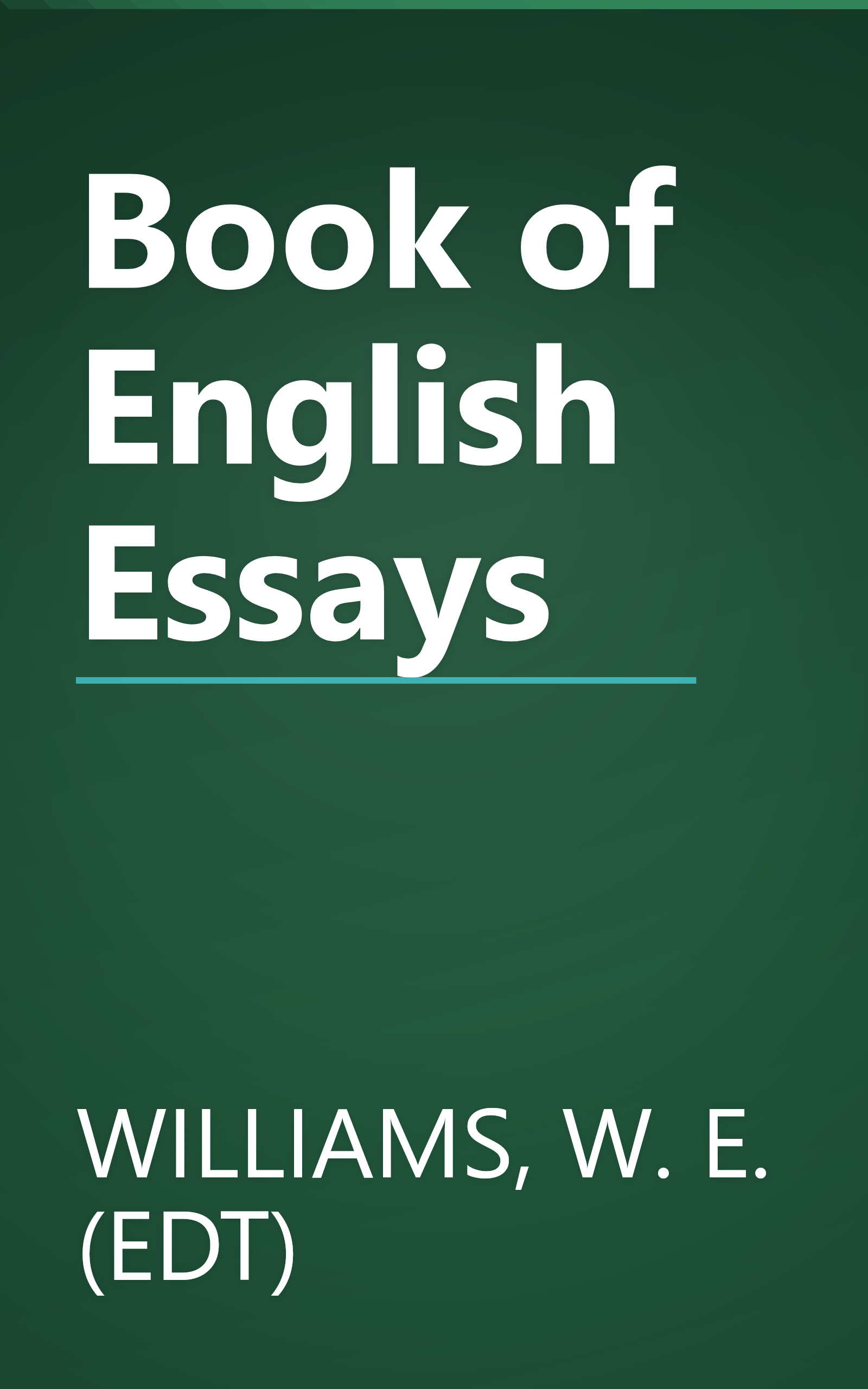 Book of English Essays book cover