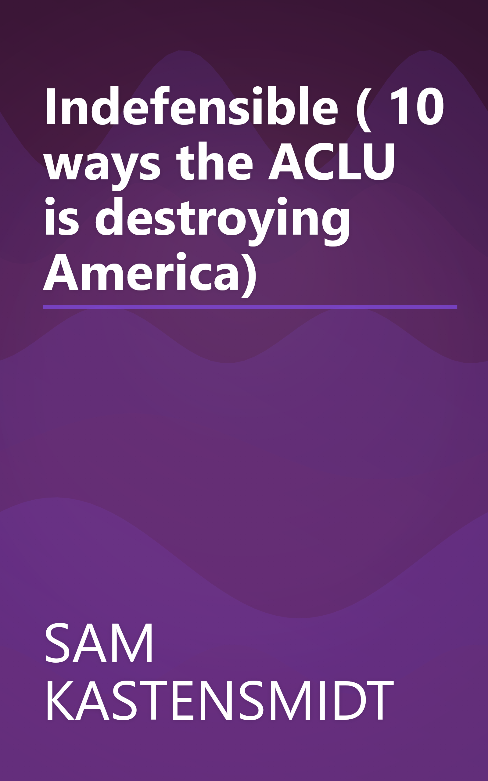 Indefensible ( 10 ways the ACLU is destroying America) book cover